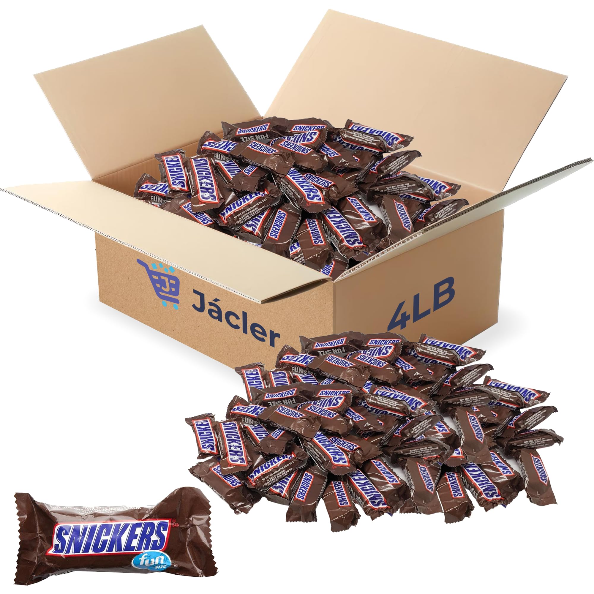 Amazon.com : JÁCLER Snickers Fun Size Easter Candy Bars - Individually ...