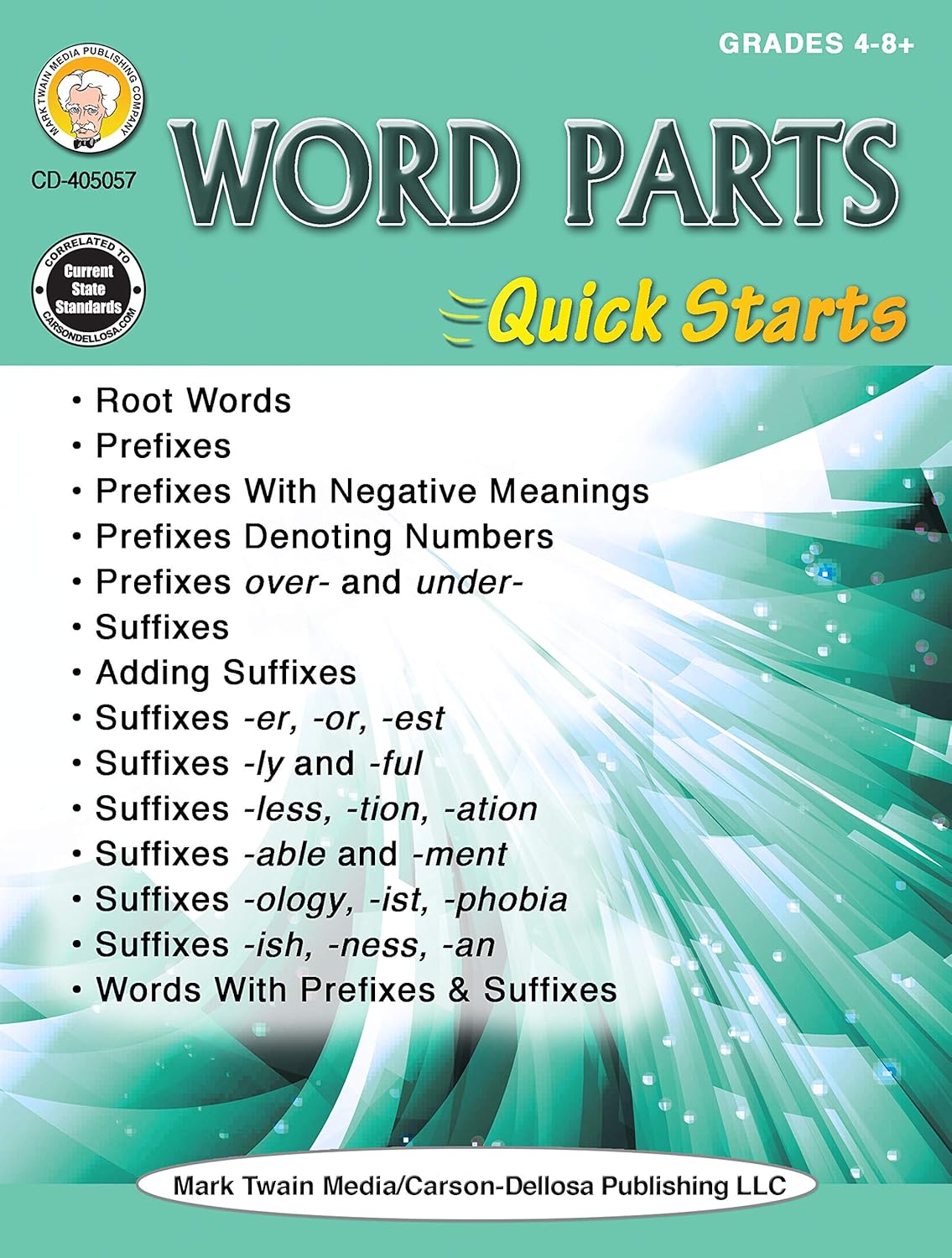 Mark Twain Word Parts Vocabulary Workbook, Language Arts for Grades 4 ...