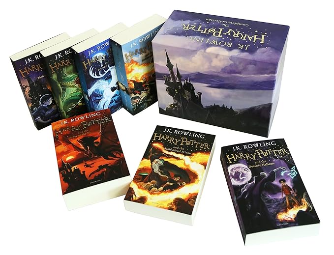 harry potter, bloomsbury edition, 2014, paperback, 1-7, updated covers ...