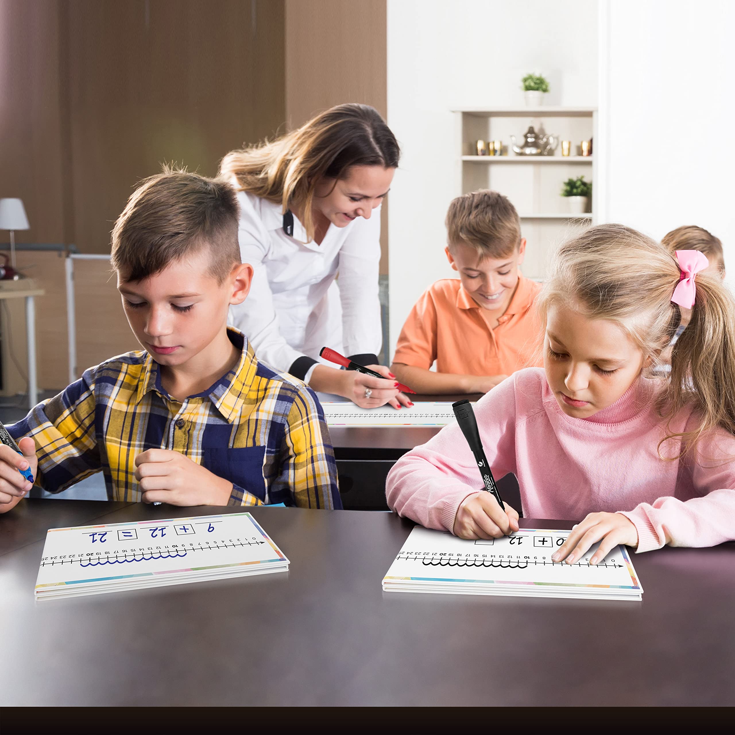 Snapklik.com : Set Of 10 0-100 Dry Erase Number Line Boards Double ...