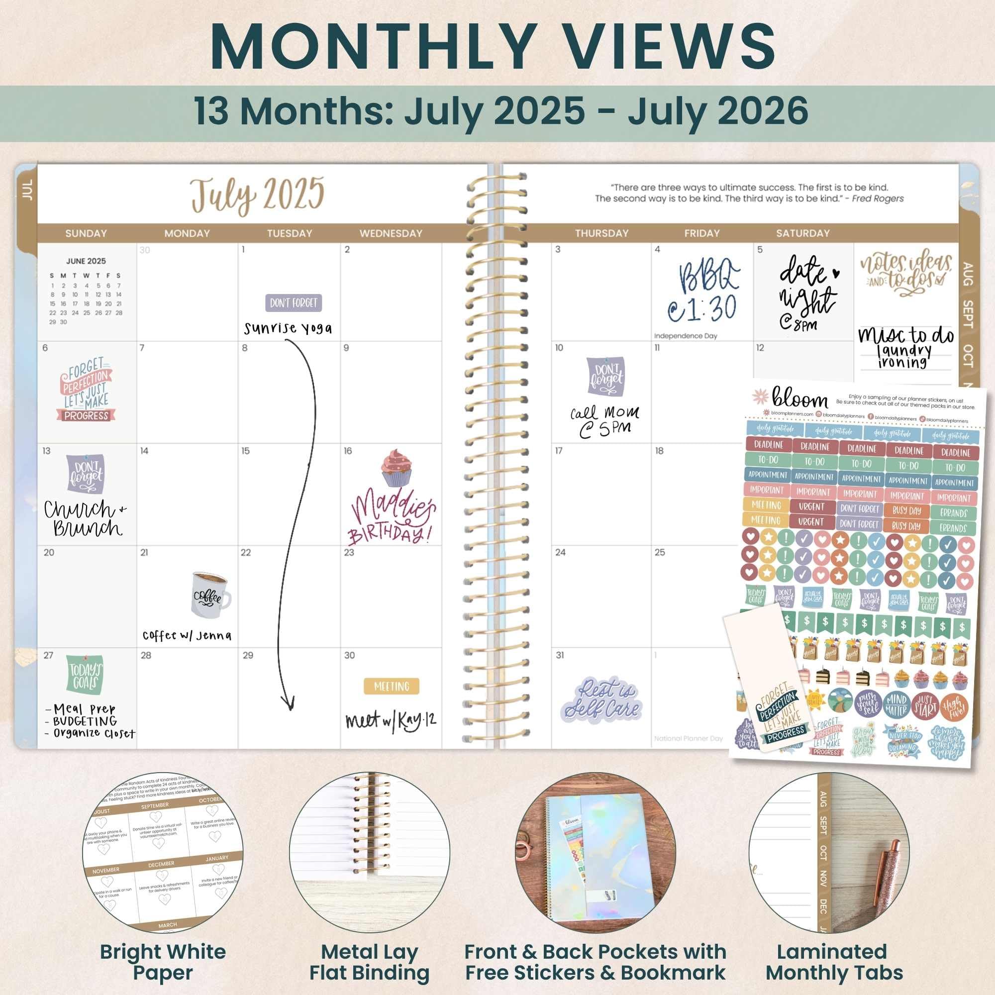 Snapklik.com : Bloom Daily Planners 2025-2026 (8.5" X 11") Academic ...