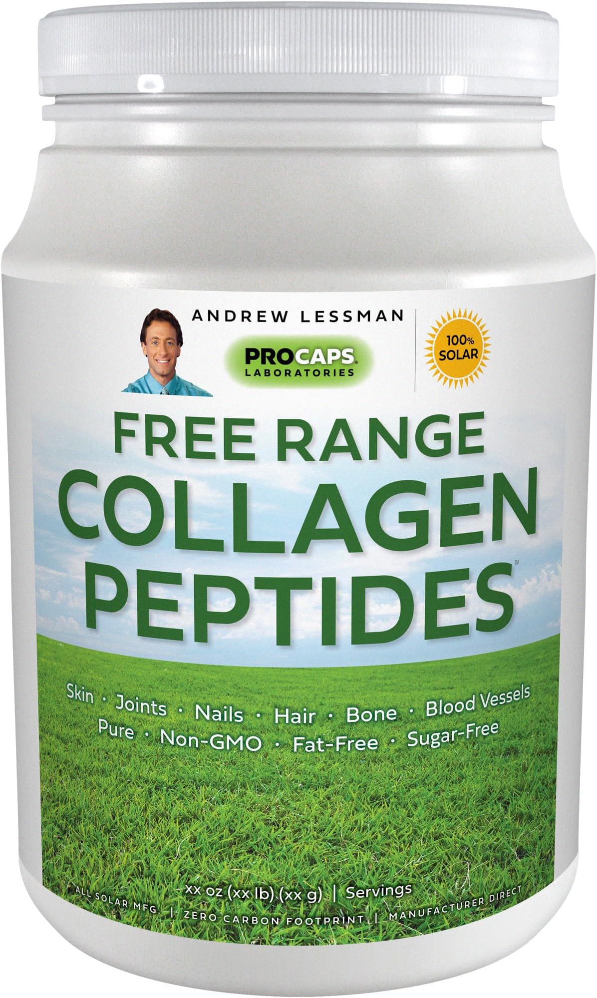 Amazon.com: ANDREW LESSMAN Free Range Collagen Peptides Powder 60 ...