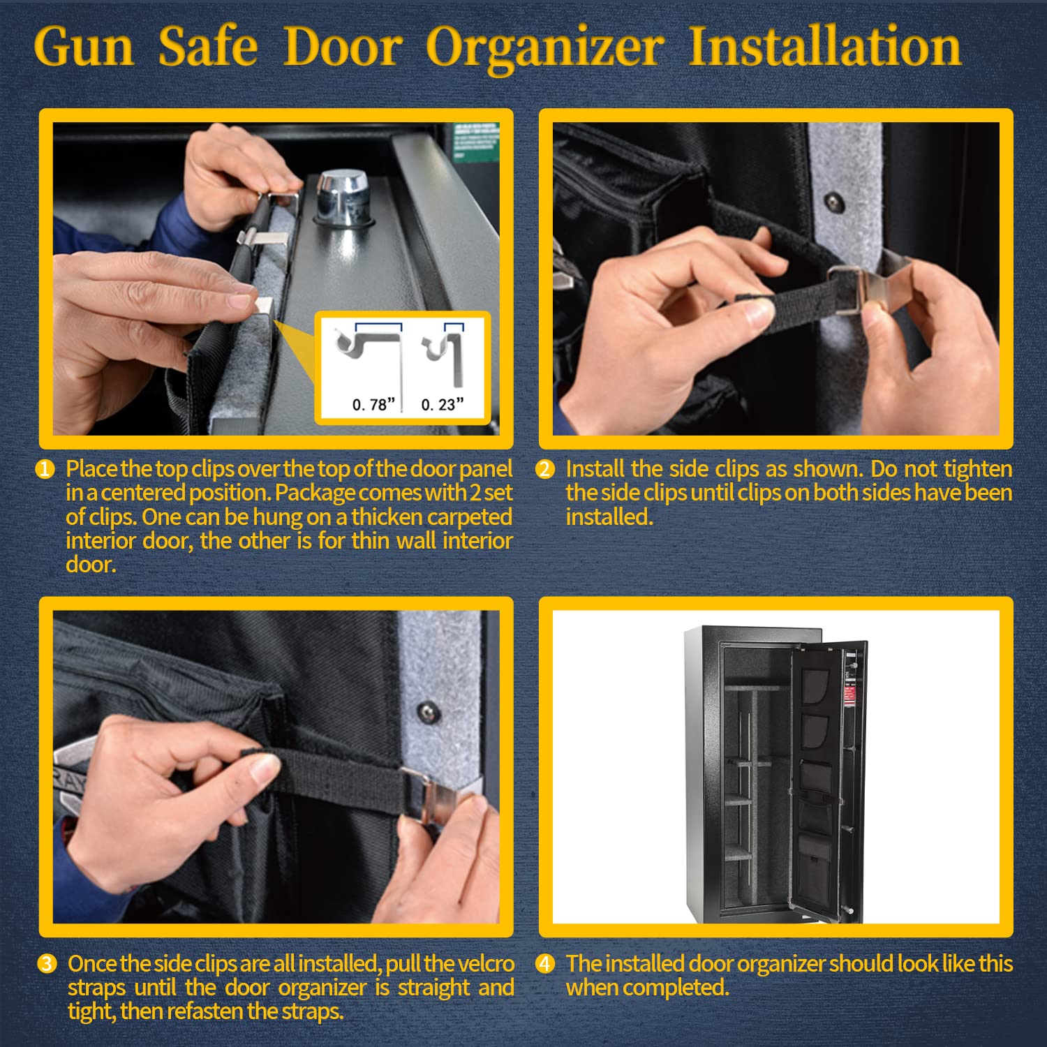 Snapklik.com : MIND&ACTION Gun Safe Organizer,Rifle Safe Door Panel ...