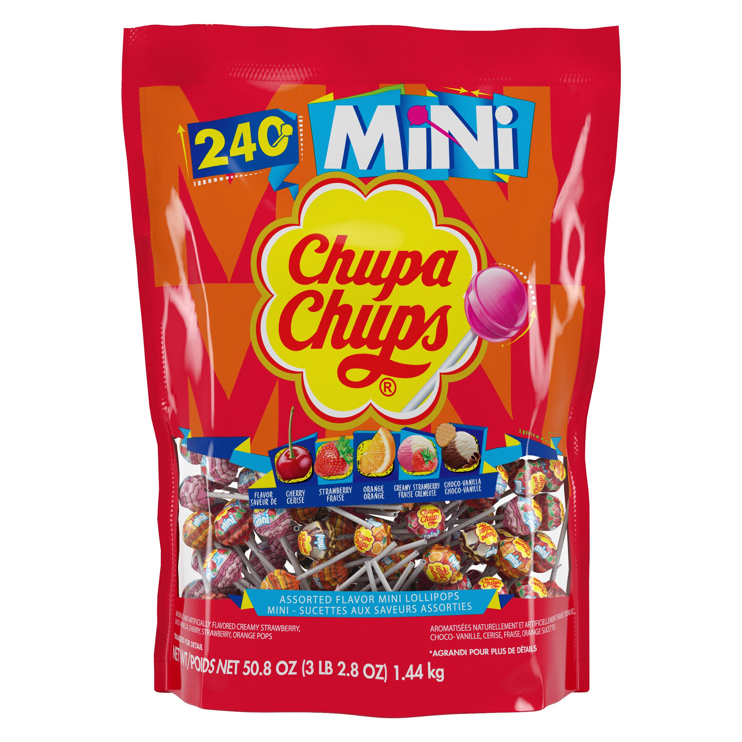 Chupa Chups Lollipops, Mini Assorted Flavours, 240 Count : Amazon.ca ...