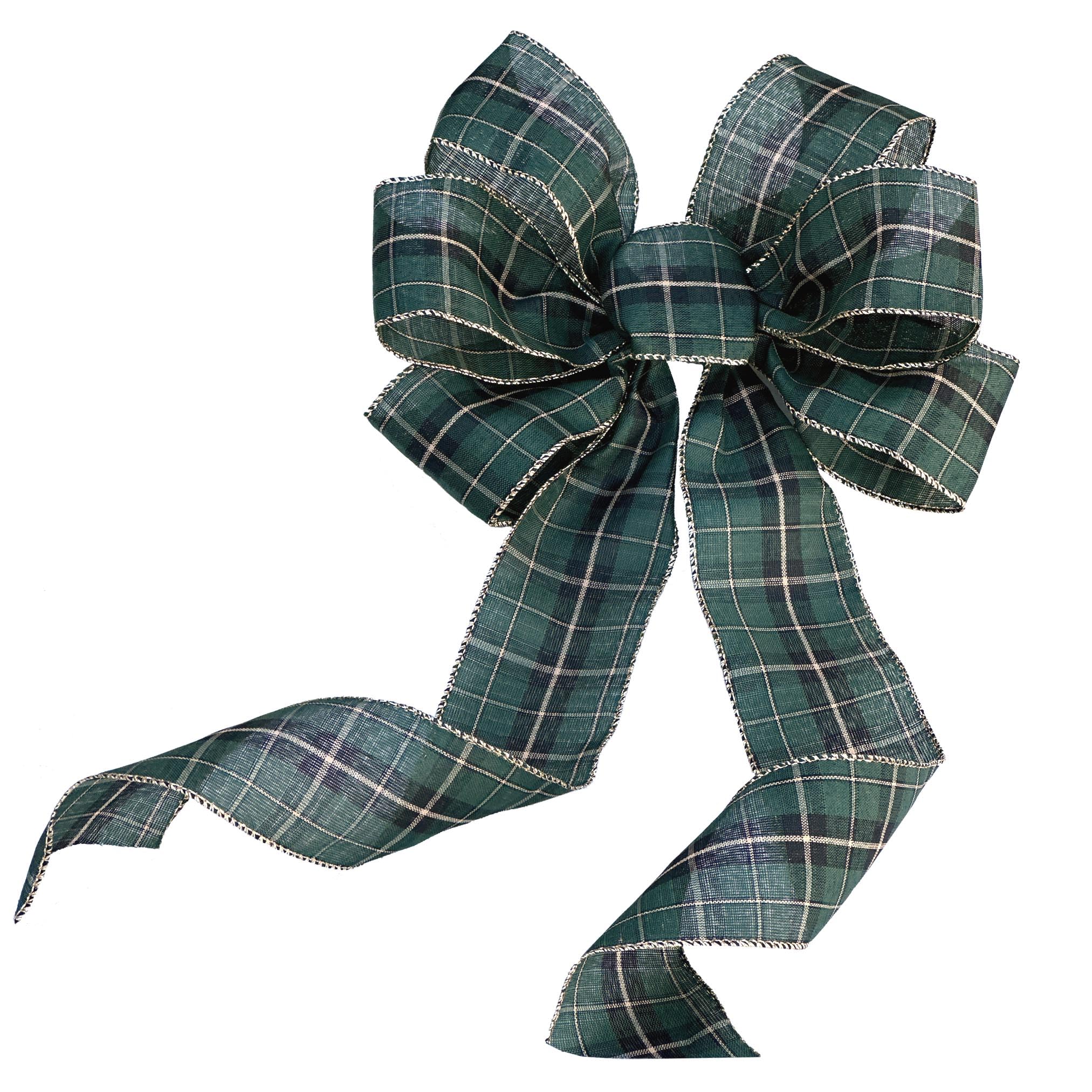 Amazon.com: Green Black Plaid Wreath Bow - 10" Wide, 18" Long Pre-Tied ...