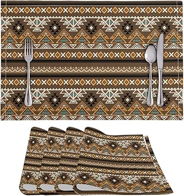 Amazon.com: GICHUGI Retro Western Placemats Set of 4, Western Table ...