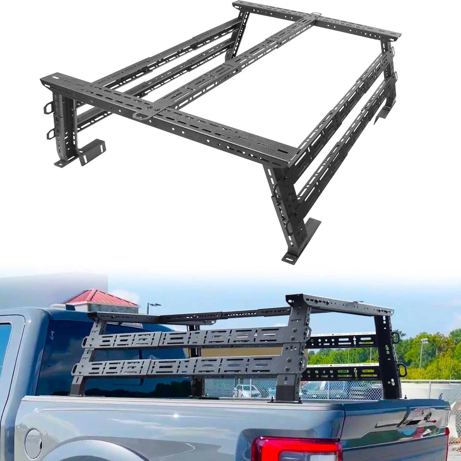 Amazon.com: 1100 Load Capacity Universal Truck Bed Racks Mid Height ...