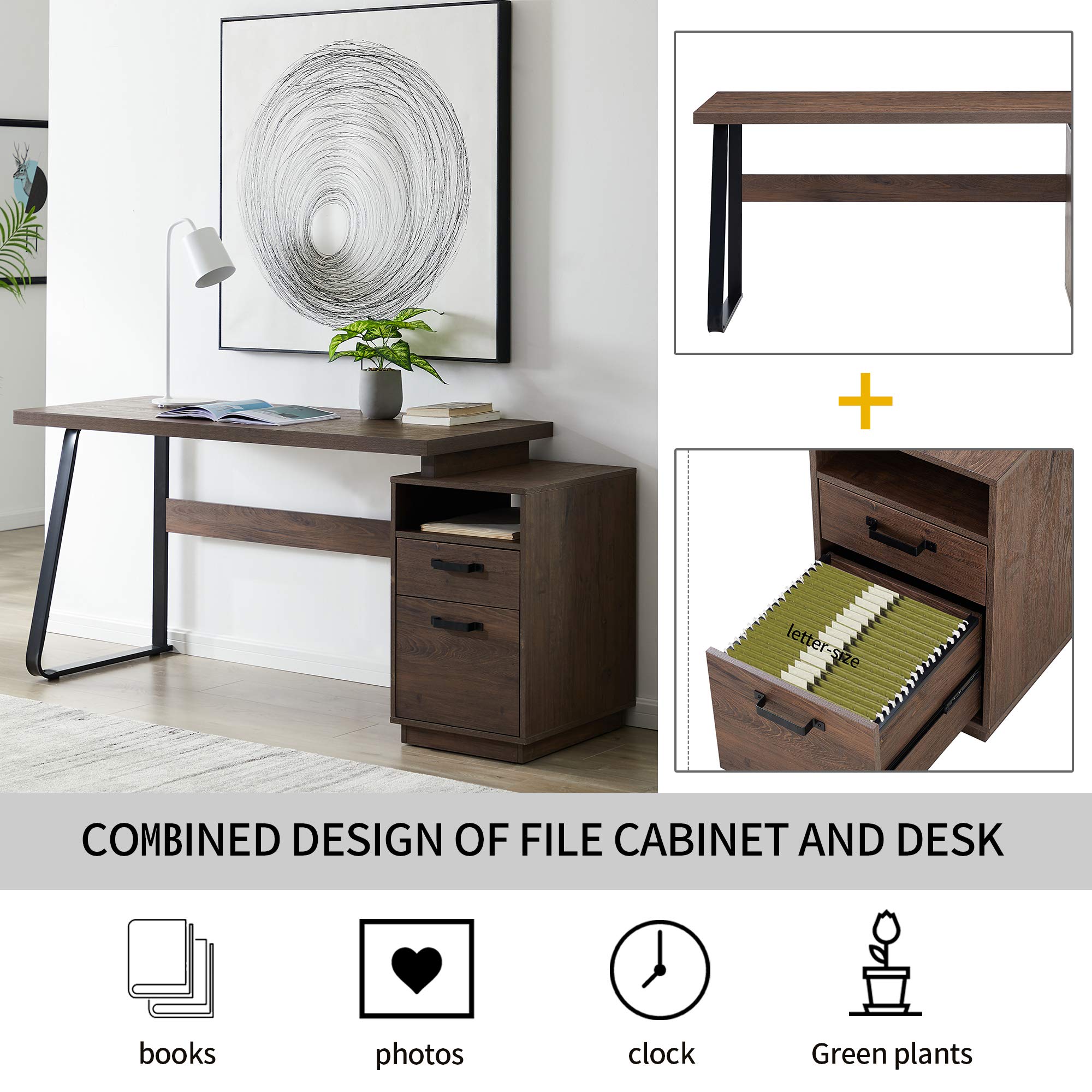 Merax Laptop Computer Desk Reviews For Merax Black 2 Drawers File