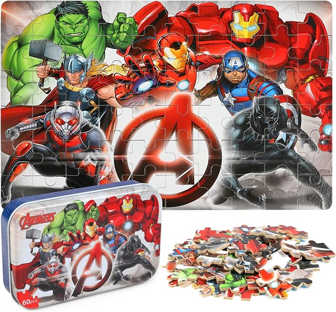 Amazon.com: Puzzles for Kids Ages 4-8 60 Pieces Superhero Jigsaw ...