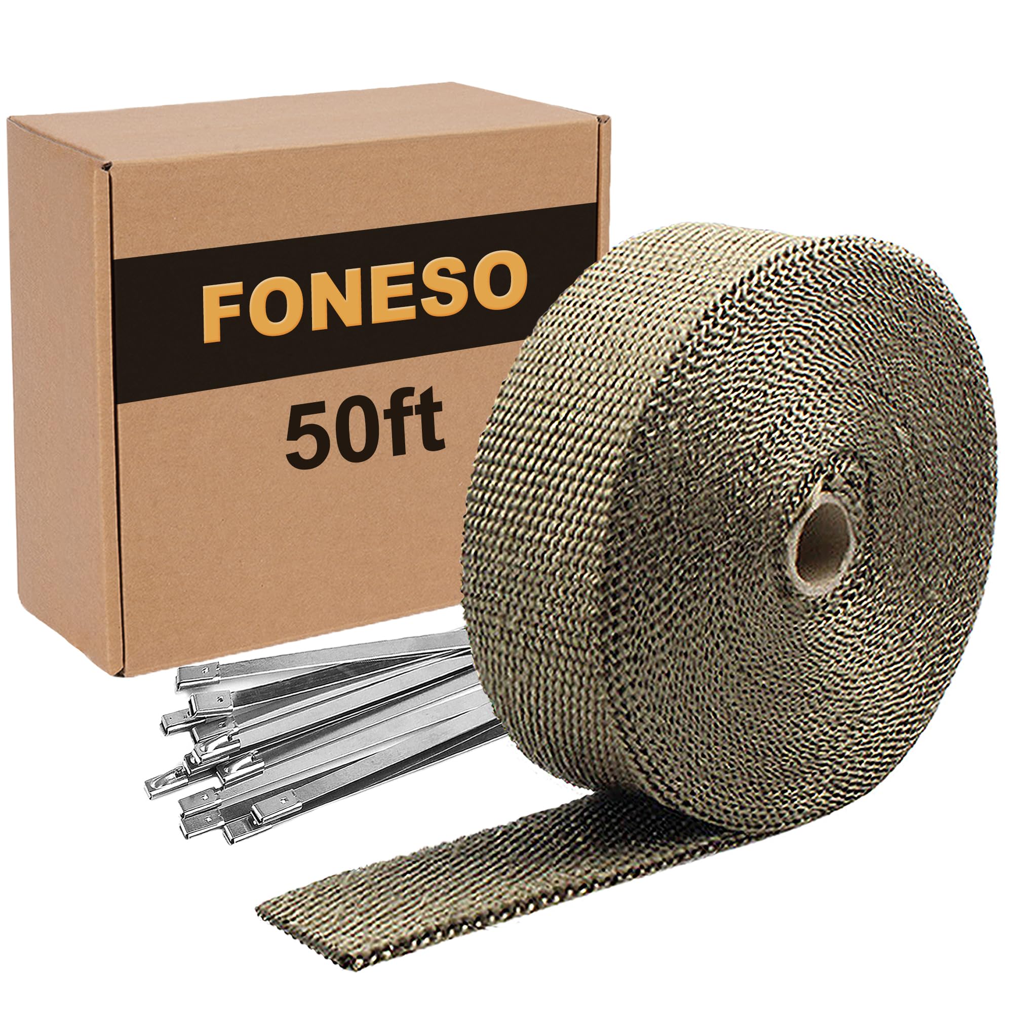 Snapklik.com : Titanium Exhaust Heat Tape Wrap, 2 In X 50 Ft Car ...