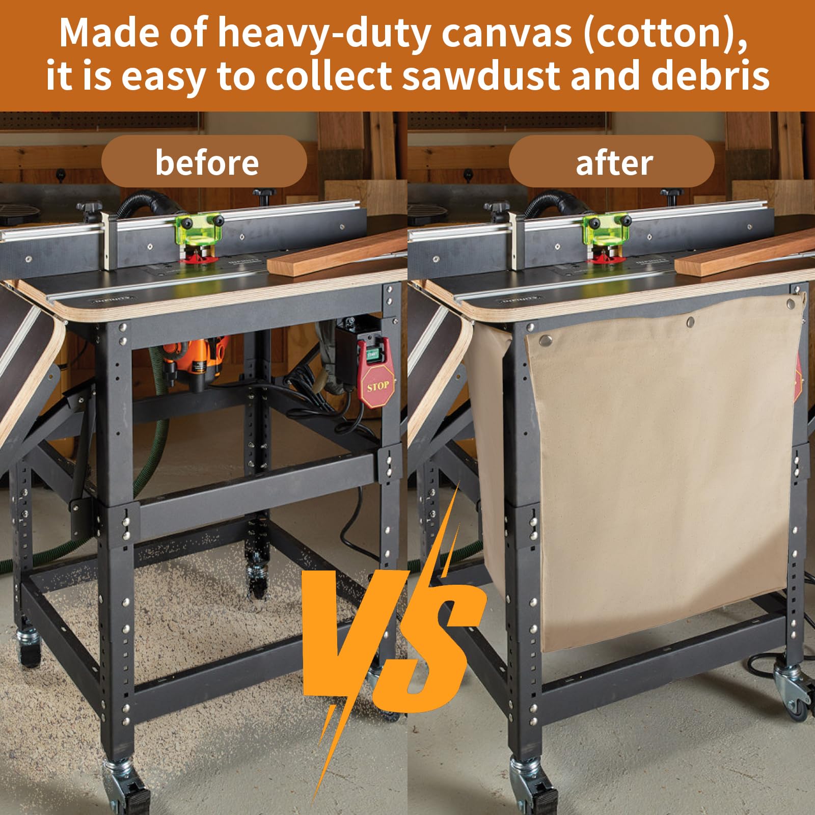 Snapklik.com : Table Saw Dust Collector,Dust Collector Bag Fits Most ...