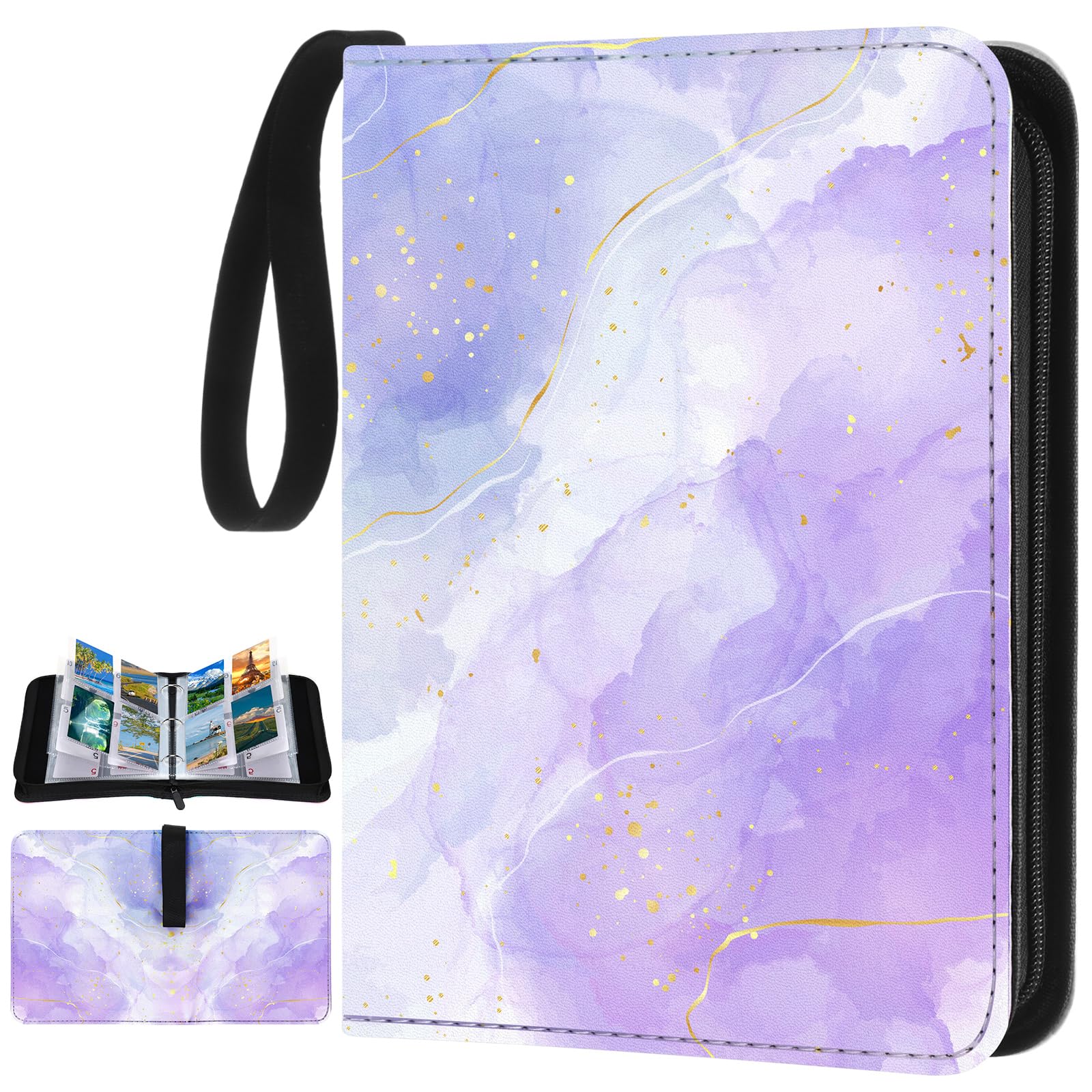 Amazon.com: Humyoun Card Binder 4 Pocket PU Waterproof Trading Card ...