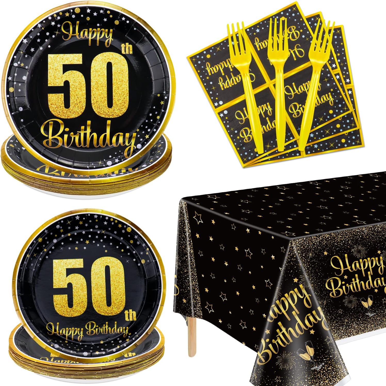 Amazon.com: Hegbolke 50th Birthday Decorations for Women and Men - 162 ...