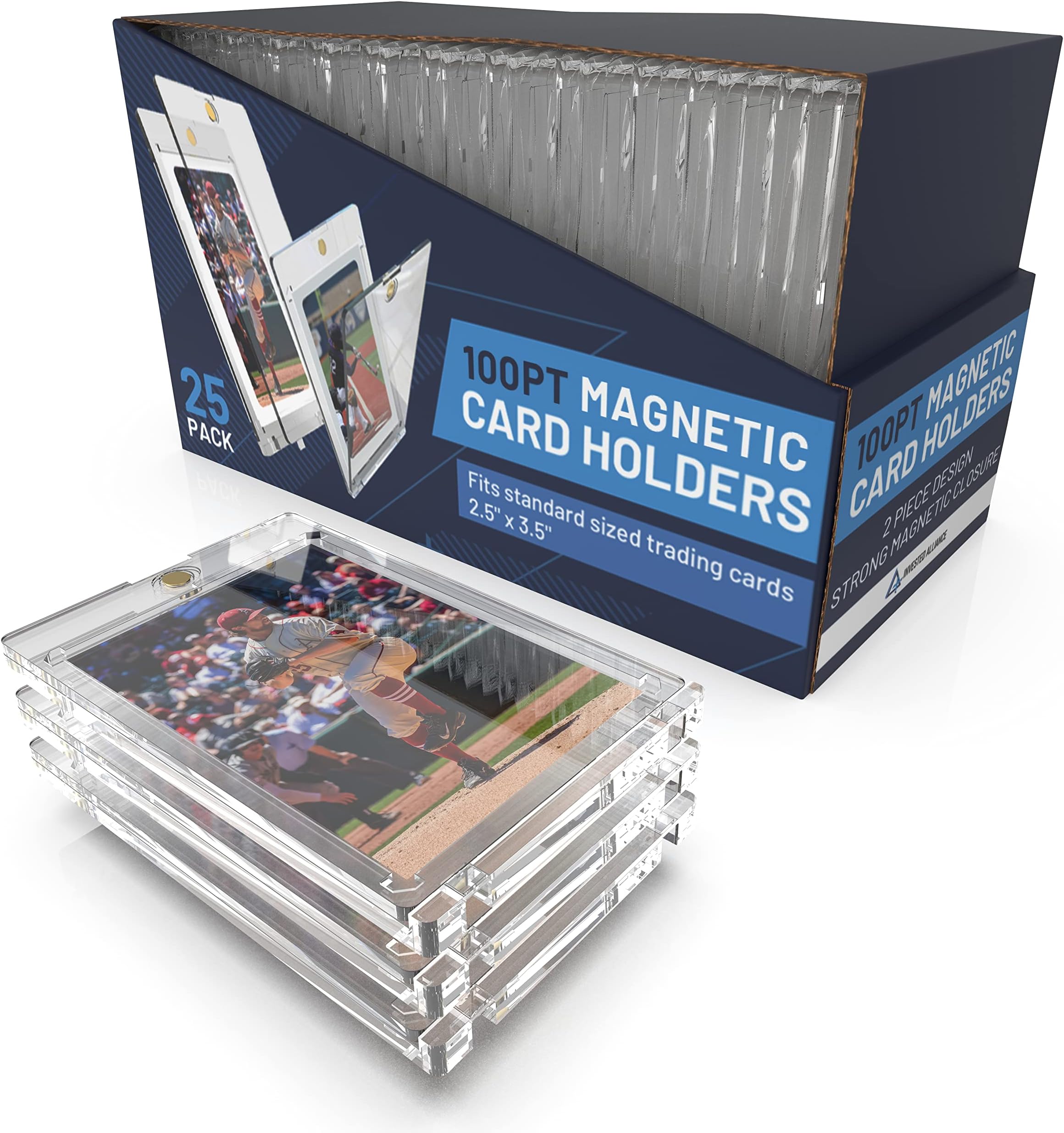 Amazon.com: Premium Magnetic Card Holder (25 Pack) | 100PT Magnetic ...
