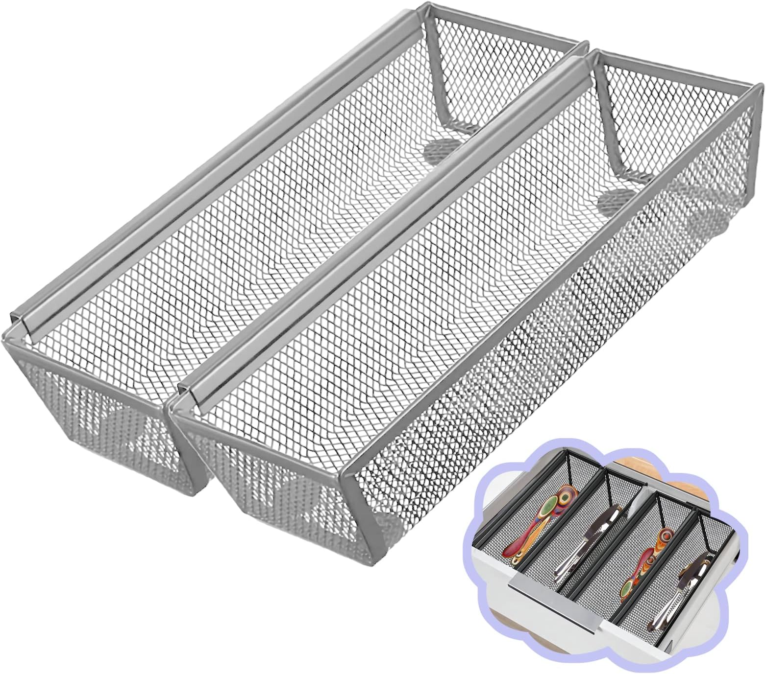 Amazon.com: YBM HOME White Mesh Drawer Cabinet and or Shelf Organizer ...
