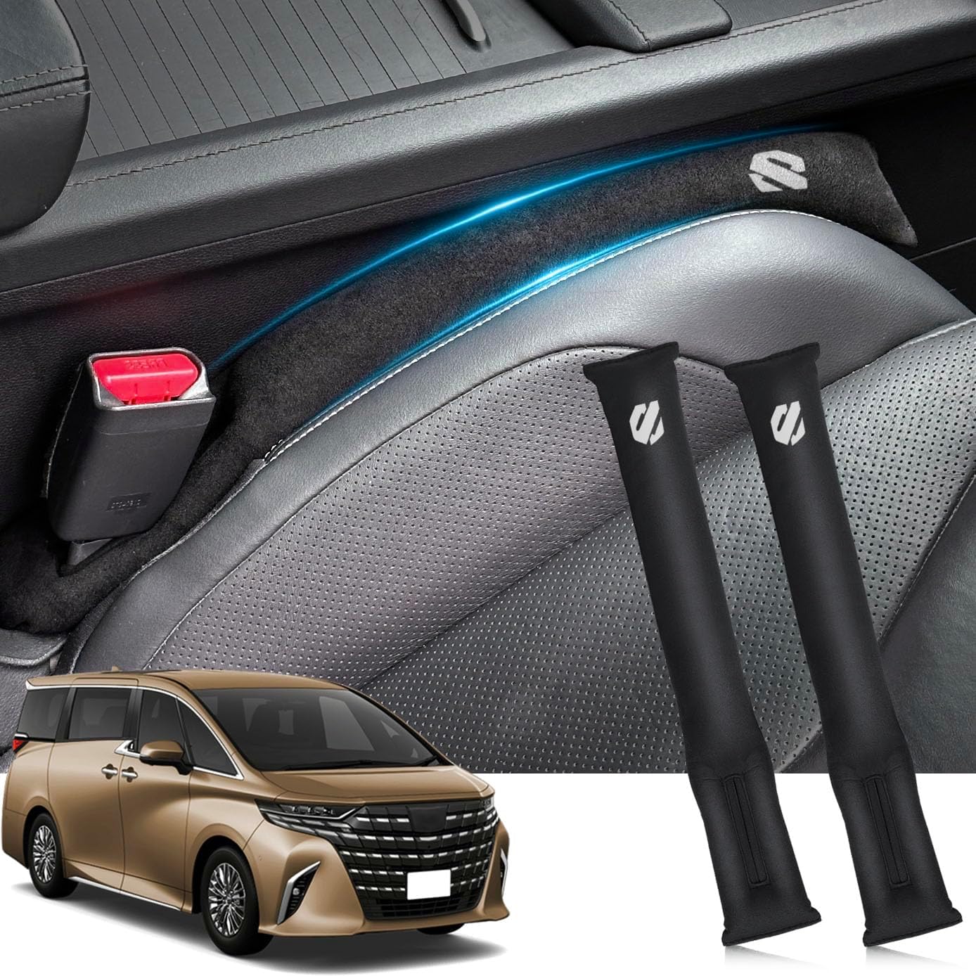 Amazon.co.jp: XIKER トヨタ アルファード 30系 40系専用 PUレザー 隙間クッション 車用 シートサイド隙間埋め 運転席 助手席 ゴミ小物類 落下防止 カー用品 便利 ...