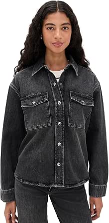 Amazon.com: ANINE BING Women's Paxton Shirt : Clothing, Shoes & Jewelry