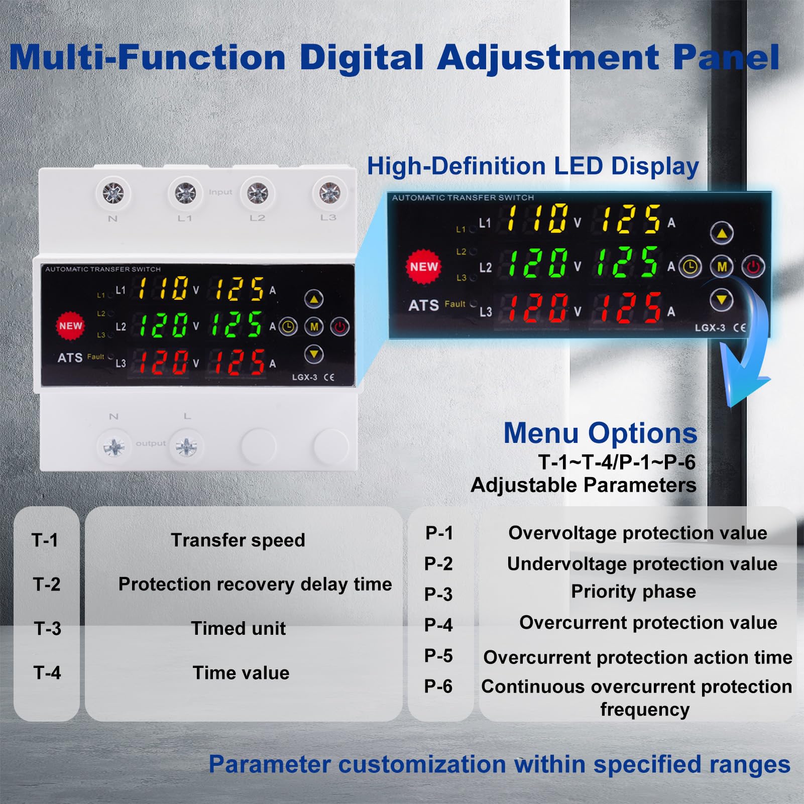 Snapklik.com : Automatic Generator Transfer Switch, 125A 120V 3 Pole ...