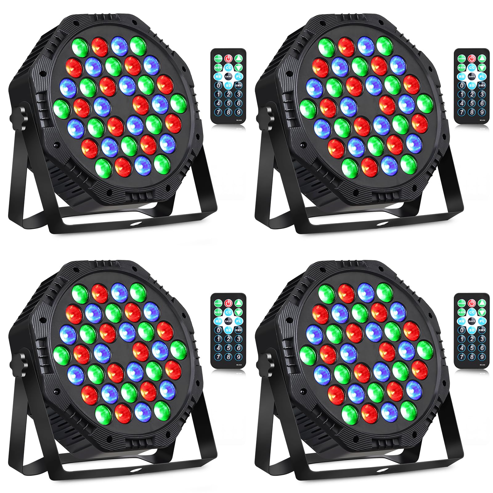 Amazon.com: Rechargeable LED Par Can Lights, RGB Battery Powered Stage ...