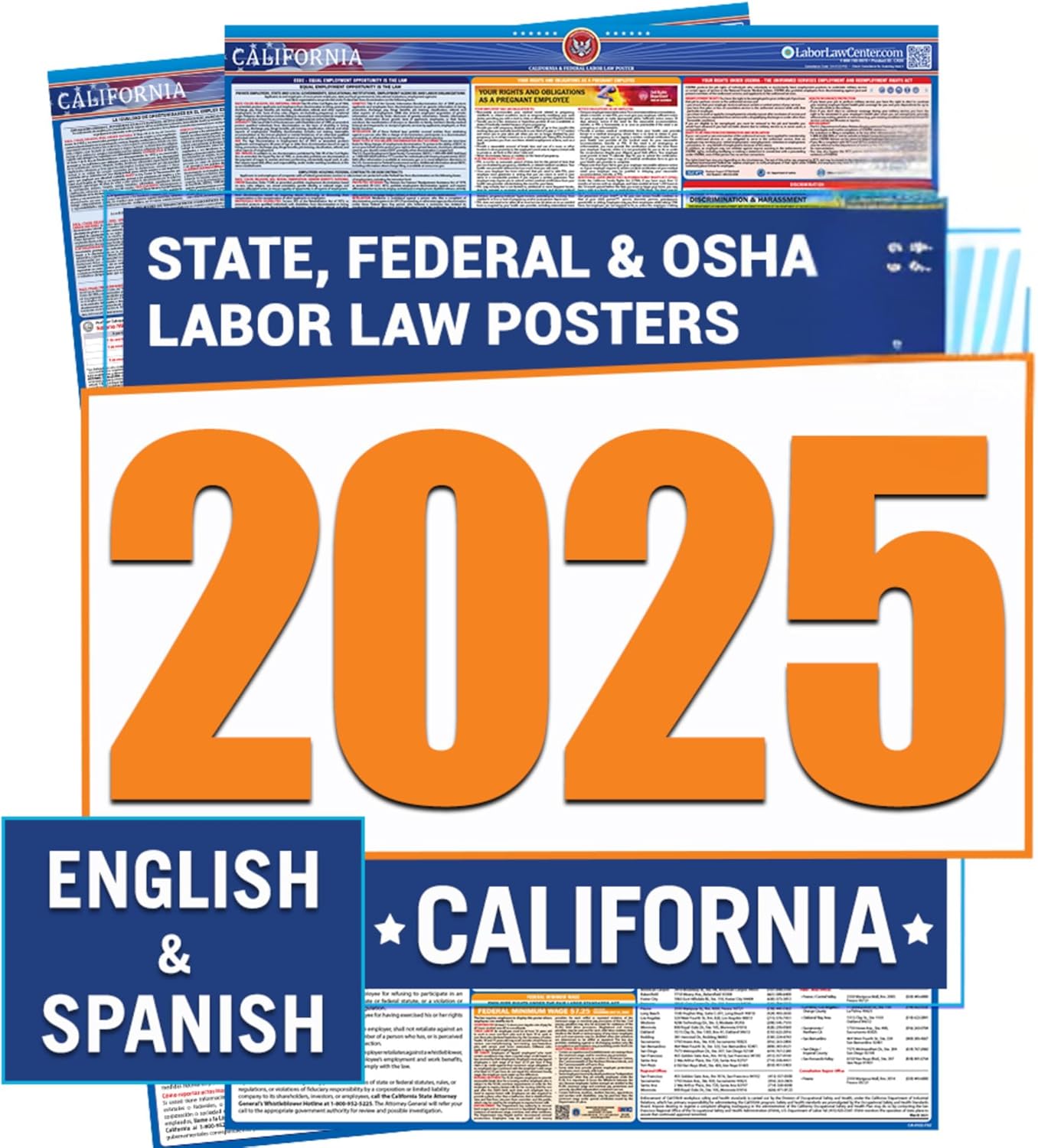 Amazon.com : California Labor Law Poster 2025- State, Federal, OSHA ...