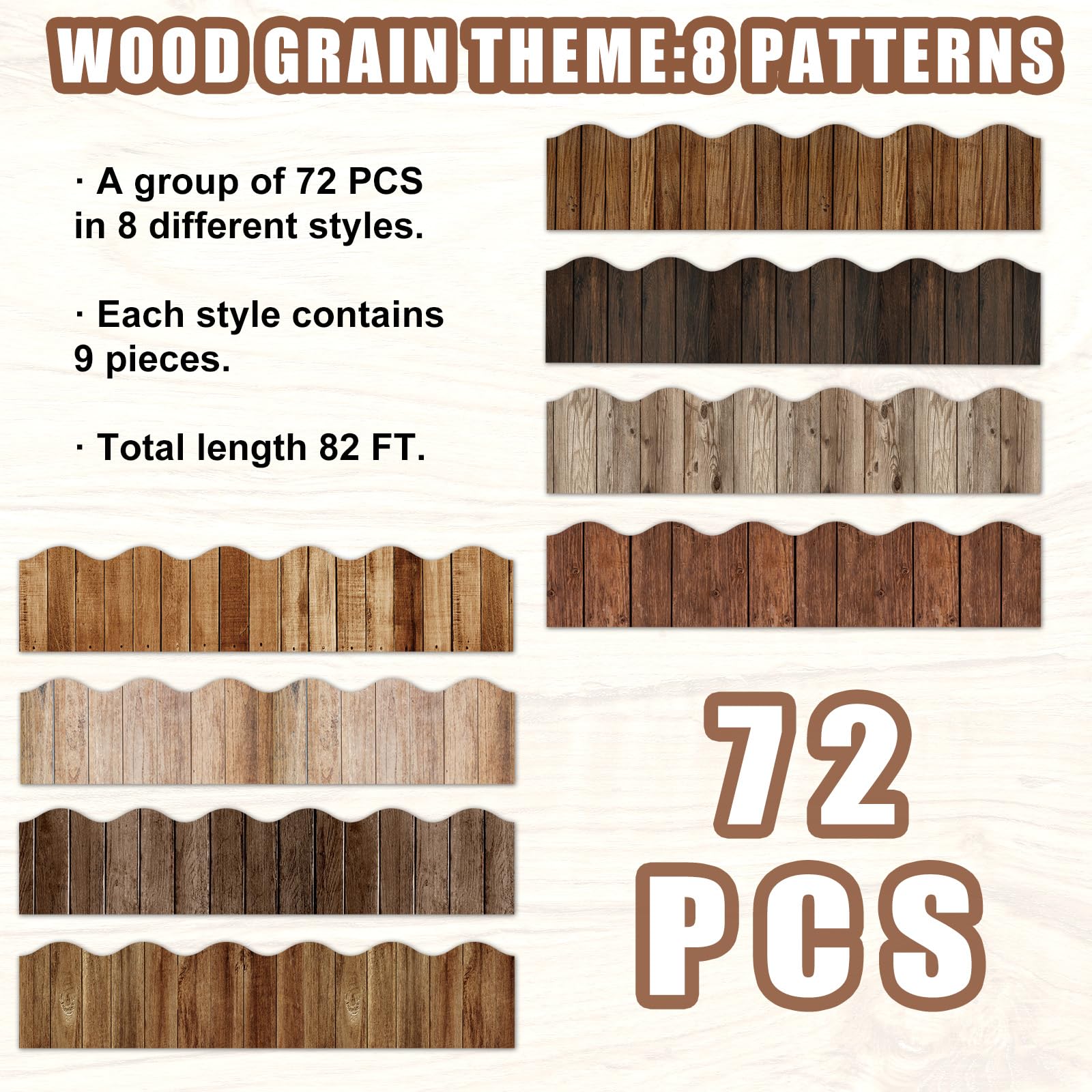 Decorative Wood Borders ATENGNES 7.87 In. H X 42 In. L Outdoor Garden