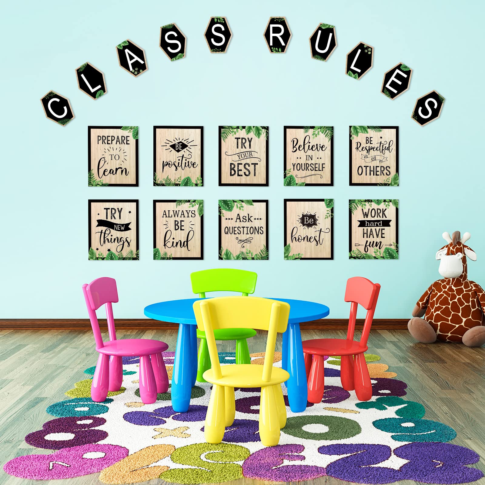 Boho Classroom Classroom Rules Poster Class Rules Poster Printable ...