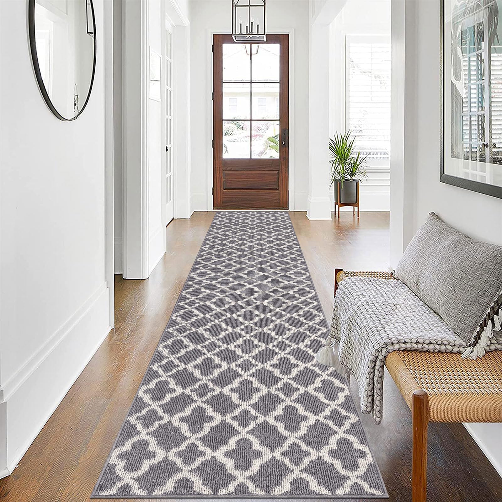 Amazon.com: U'Artlines Extra Long Runner Rug for Hallway 2.6×12feet Non ...