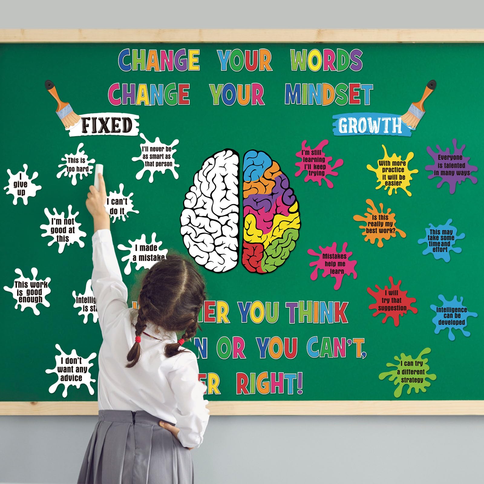 Snapklik.com : Pasimy Growth Mindset Bulletin Board Set Motivational ...