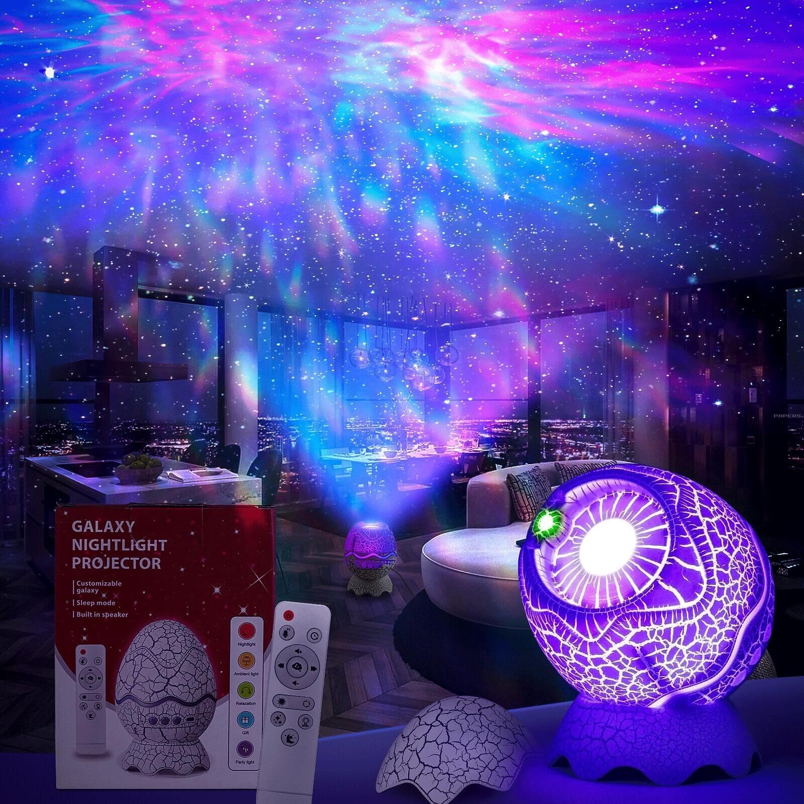 Archy Lampara Infantil Proyector de Estrellas Giratorias de Colores ...