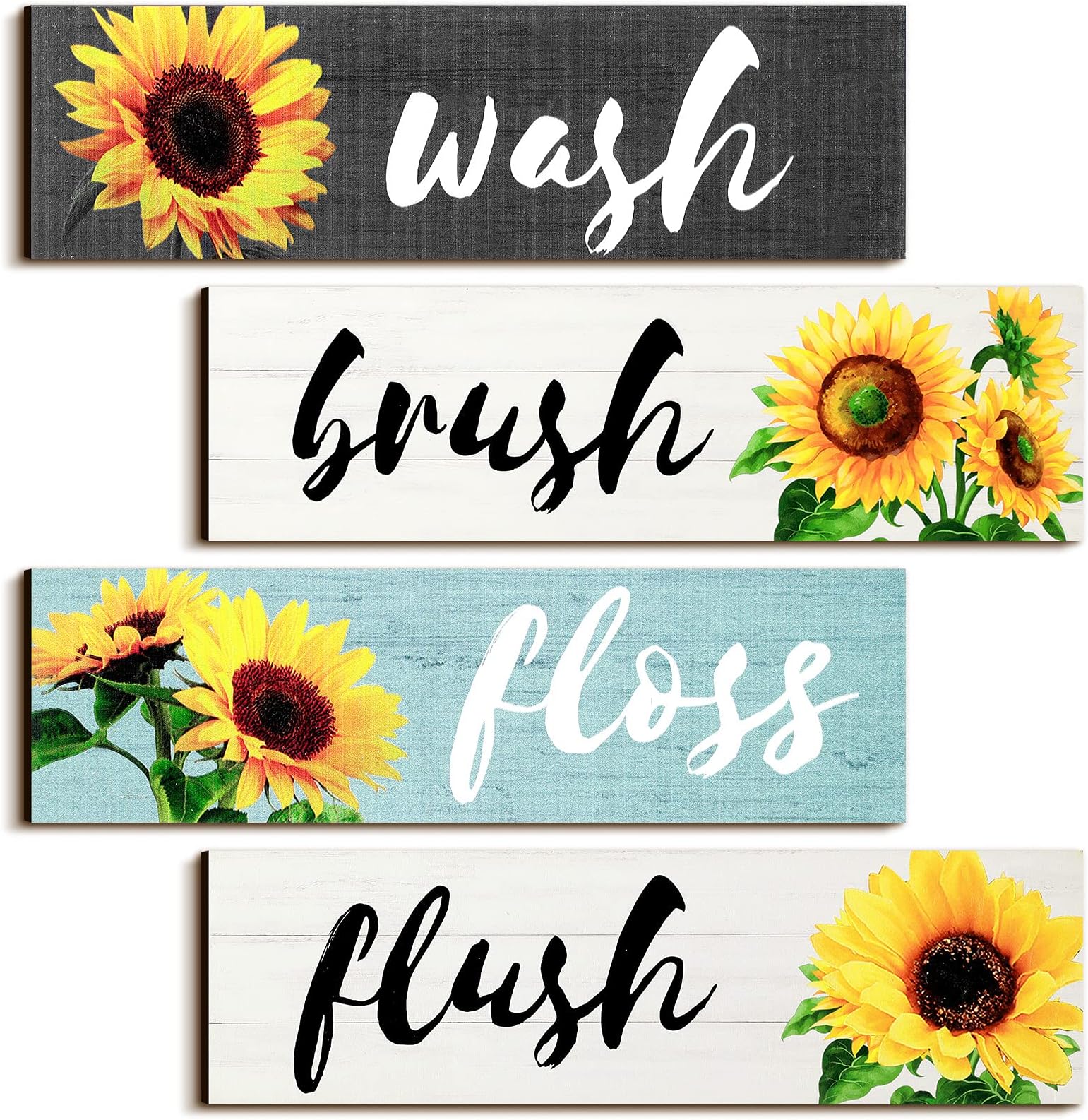 Amazon.com: Sunflower Wishes and Honey Bee Kisses Wooden Plaque Sign ...