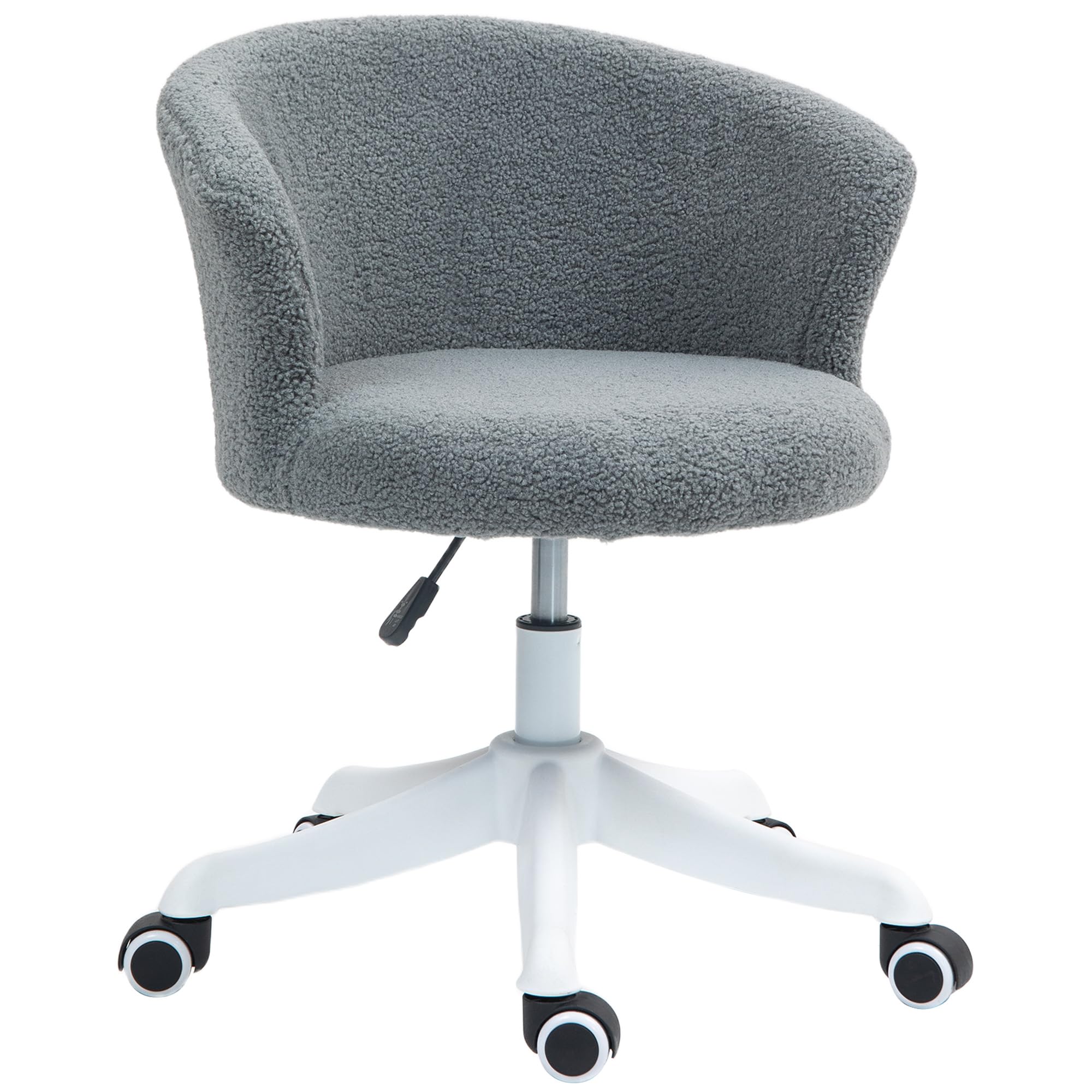 Vinsetto Armless Office Chair, Fluffy Computer Desk Chair with ...