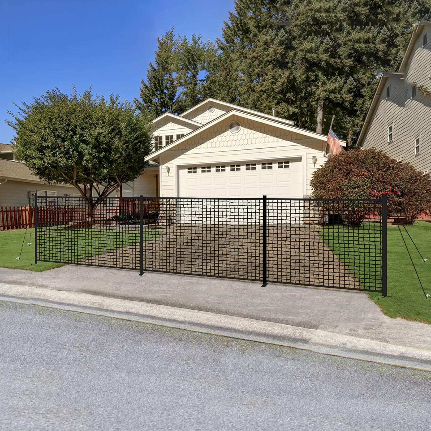 Amazon.com: PROGOAL Adjustable 30FT Driveway Guard Barricade Net ...