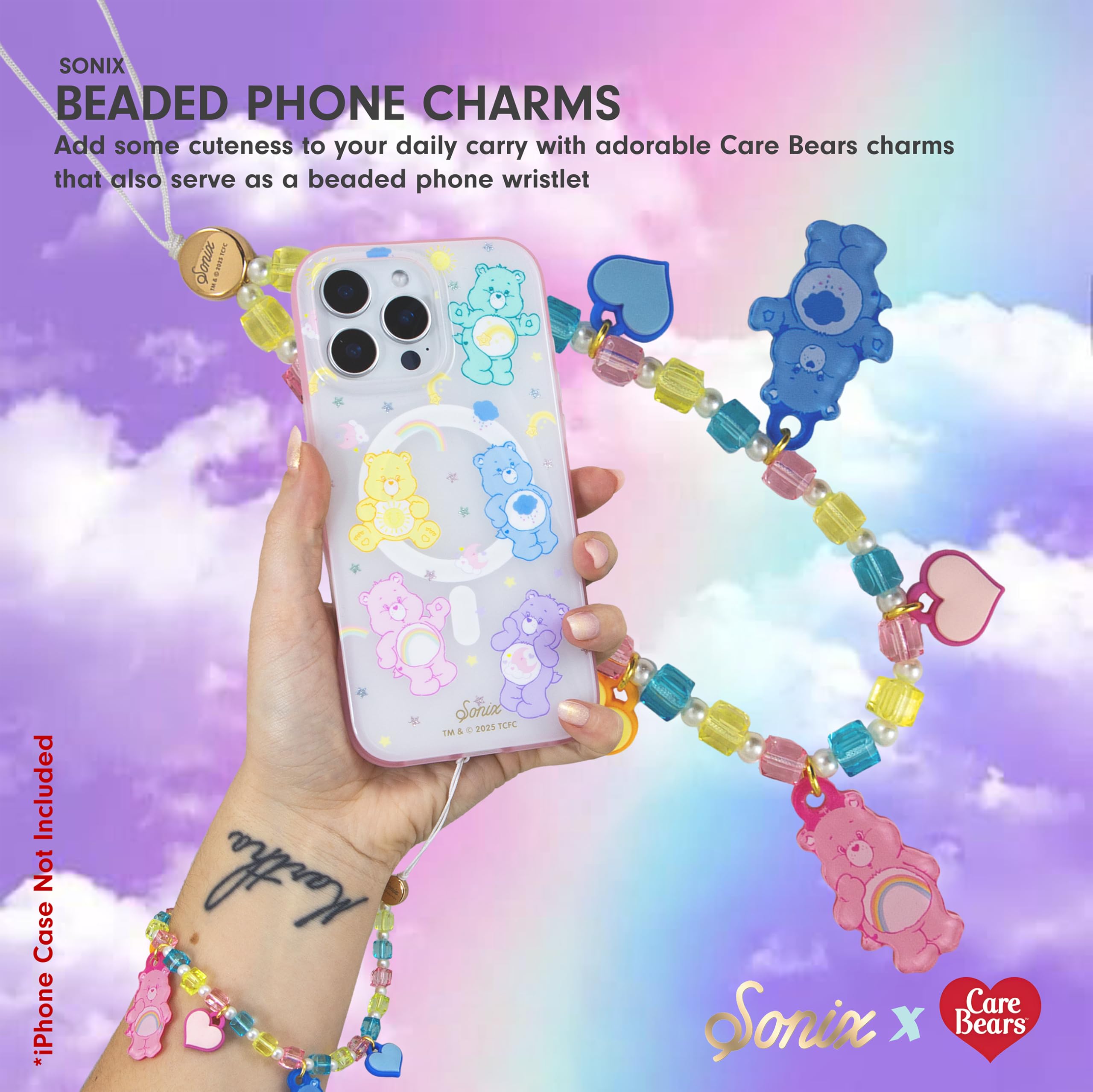 Snapklik.com : Sonix X Care Bears Beaded Phone Charm Beaded Wristlet ...