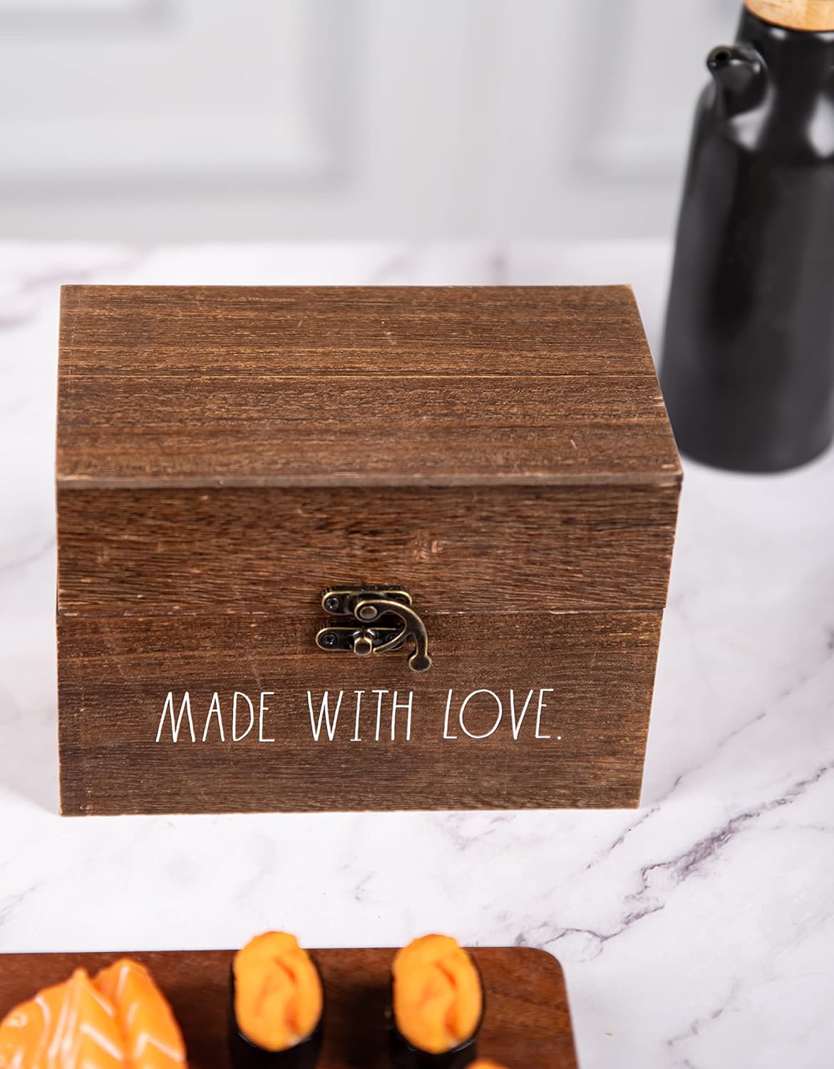 Amazon.com: Rae Dunn Rustic Wooden Storage Box - 5x7 inches ...