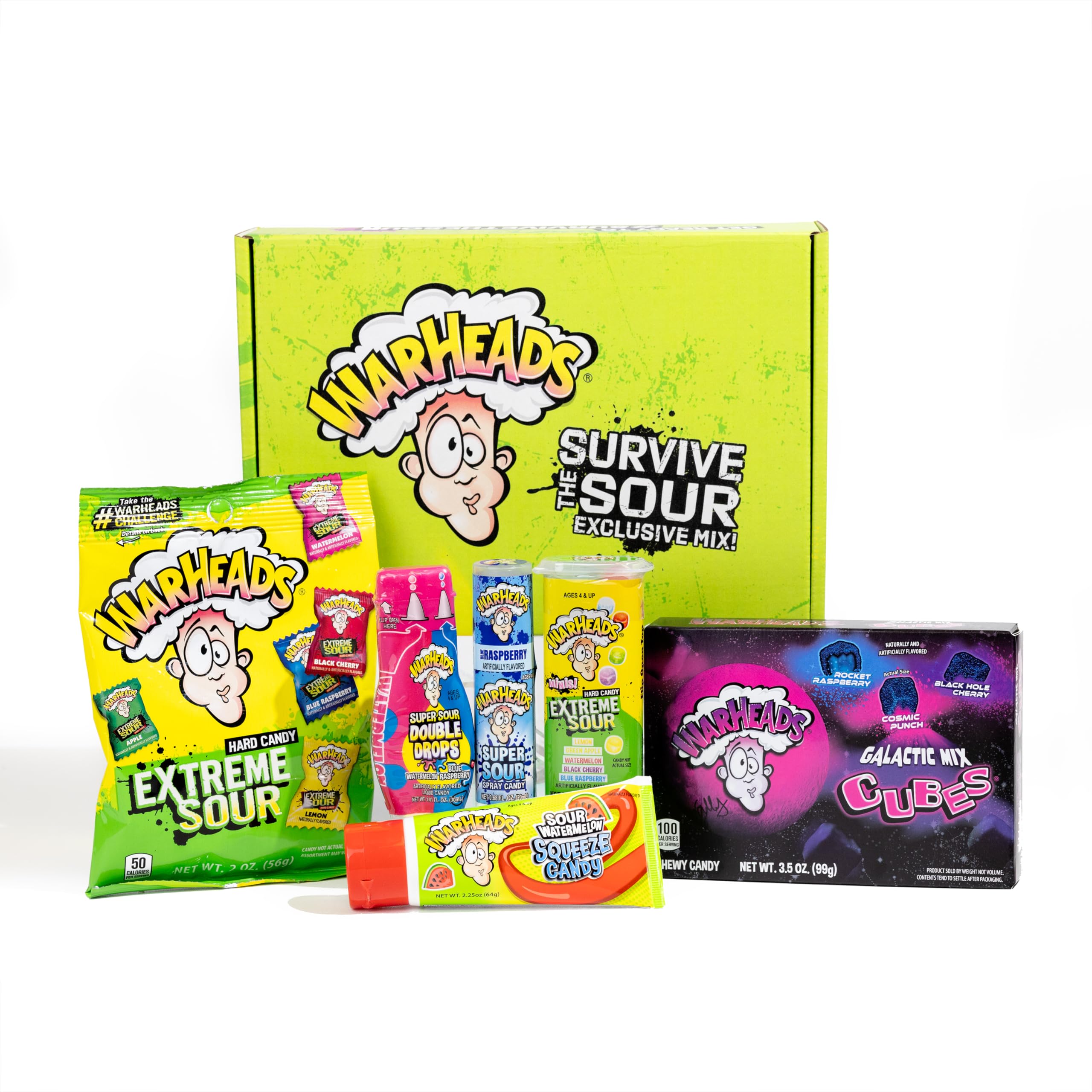 Amazon.com : WARHEADS Survive the Sour Specialty Box - Sour Candy ...