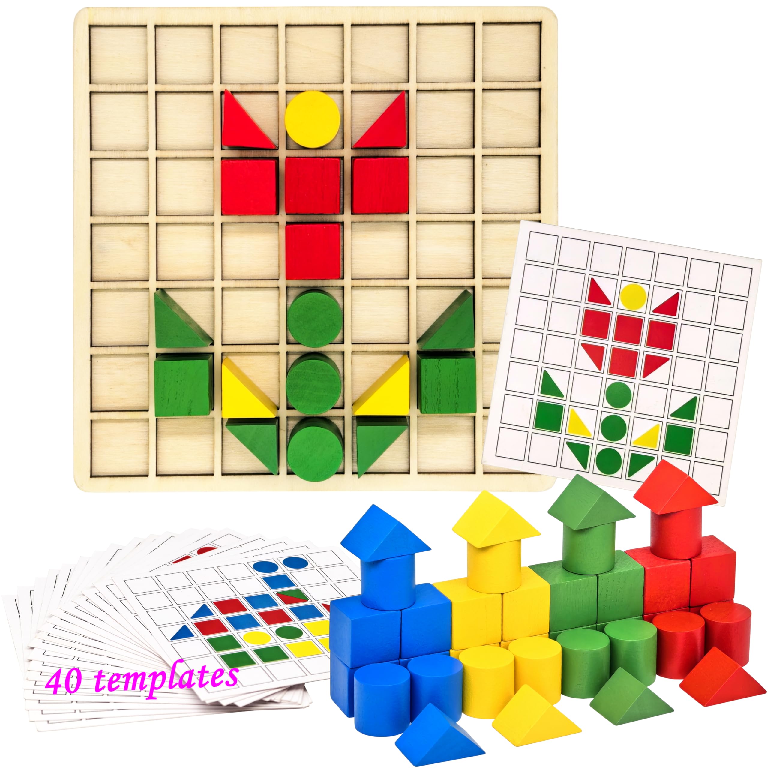 Amazon.com: Activities for Dementia Patients, 44 Blocks Wooden Puzzle ...