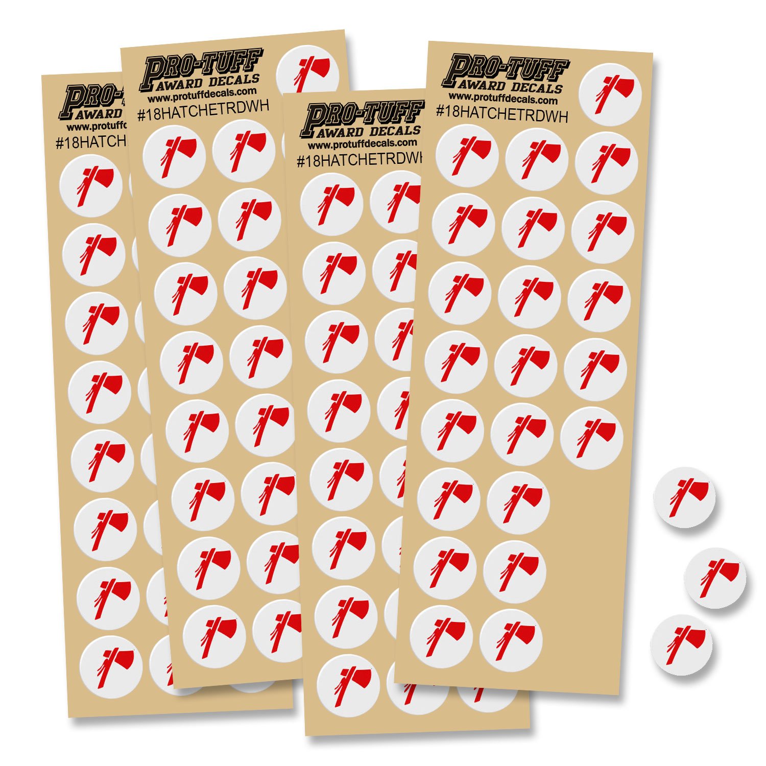Amazon.com : Pro-Tuff Decals Hatchet Award Decals Set (100 Decals) (Red ...