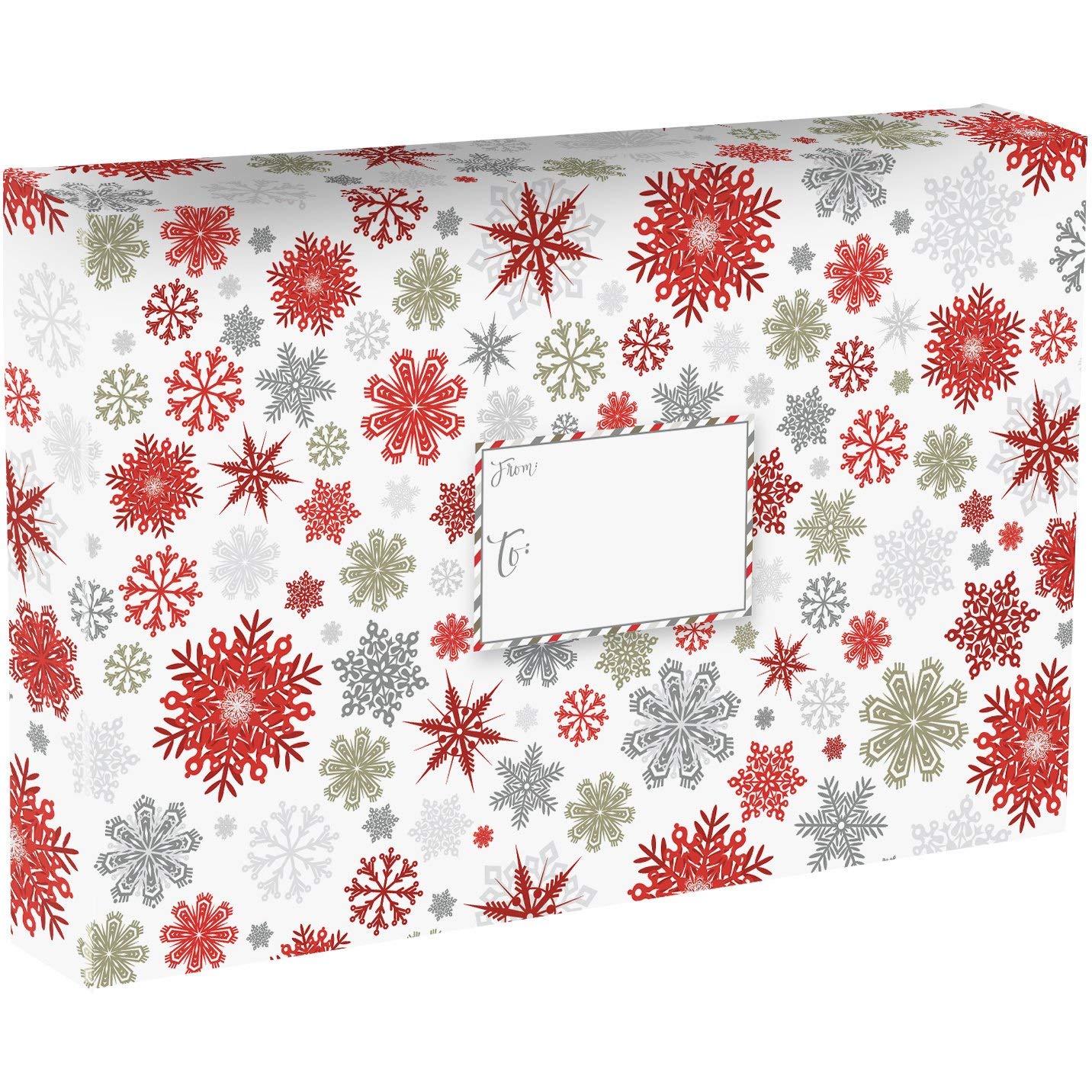 Snapklik.com : Jillson & Roberts Large Christmas Mailing Boxes, Snowflakes