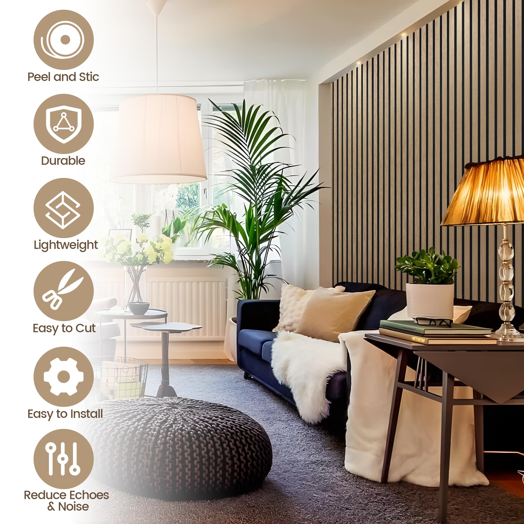 Slat Wall Paneling ARTSLAT 4 Packs 3D Wall Panels Peel And Stick | Wall ...