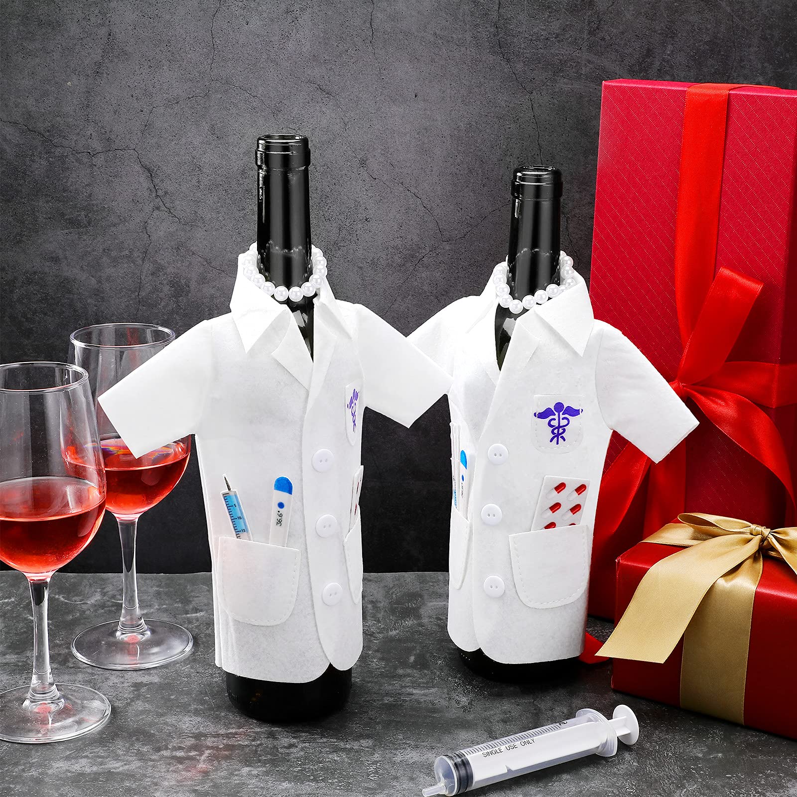 Stethoscope Cover Beipof 3Pcs White Wine Coat, Felt Doctor Wine Bottle ...