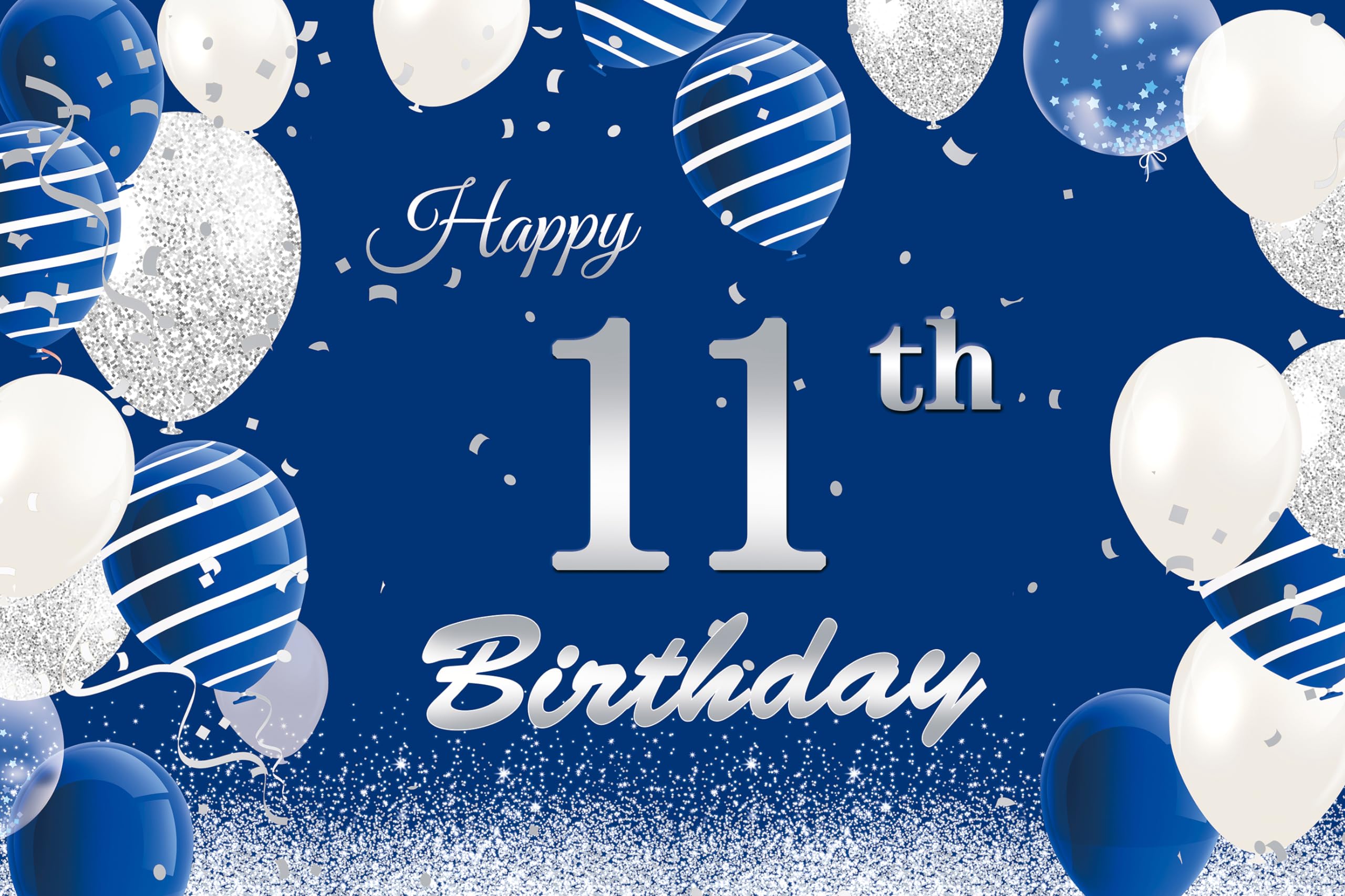 Amazon.com: Happy 11th Birthday Banner Backdrop, 6 * 4ft 11 Years Old ...