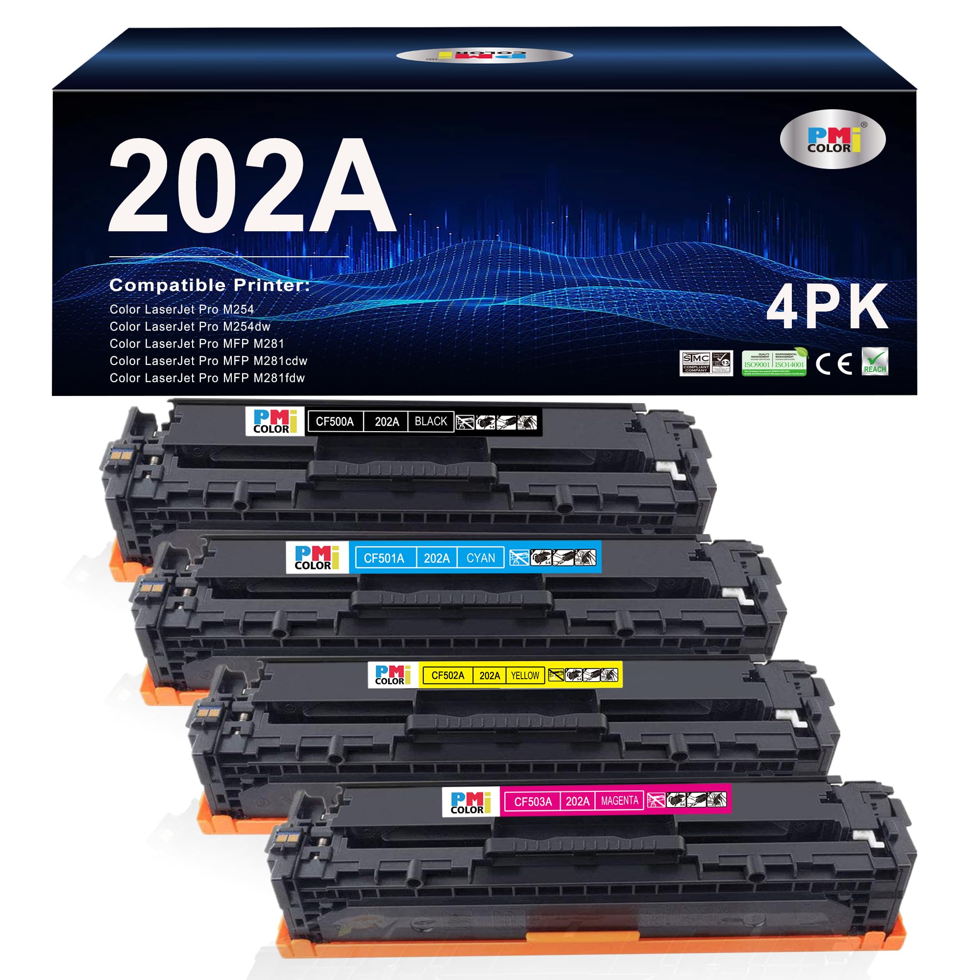 Amazon.com: 202A Toner Cartridges - 4 Pack Replacement for HP Color ...