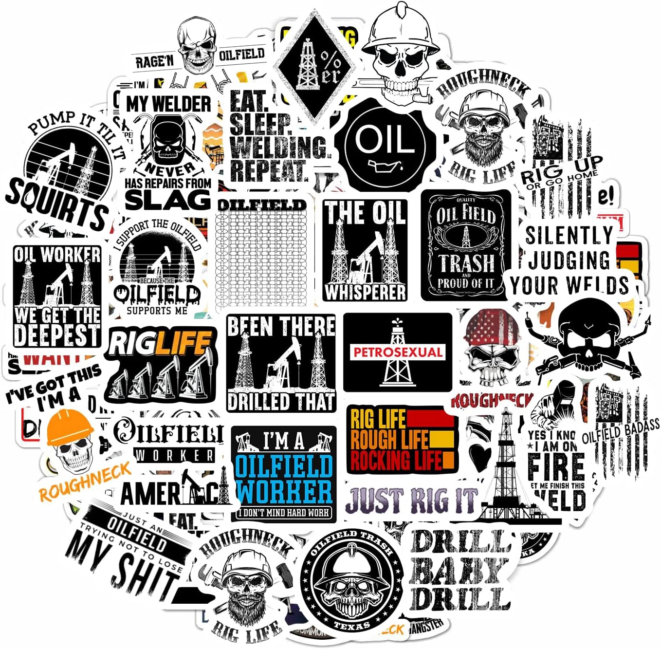 Amazon.com - Oil Field Roughneck Skull with Wrench and Hammer Shaped ...