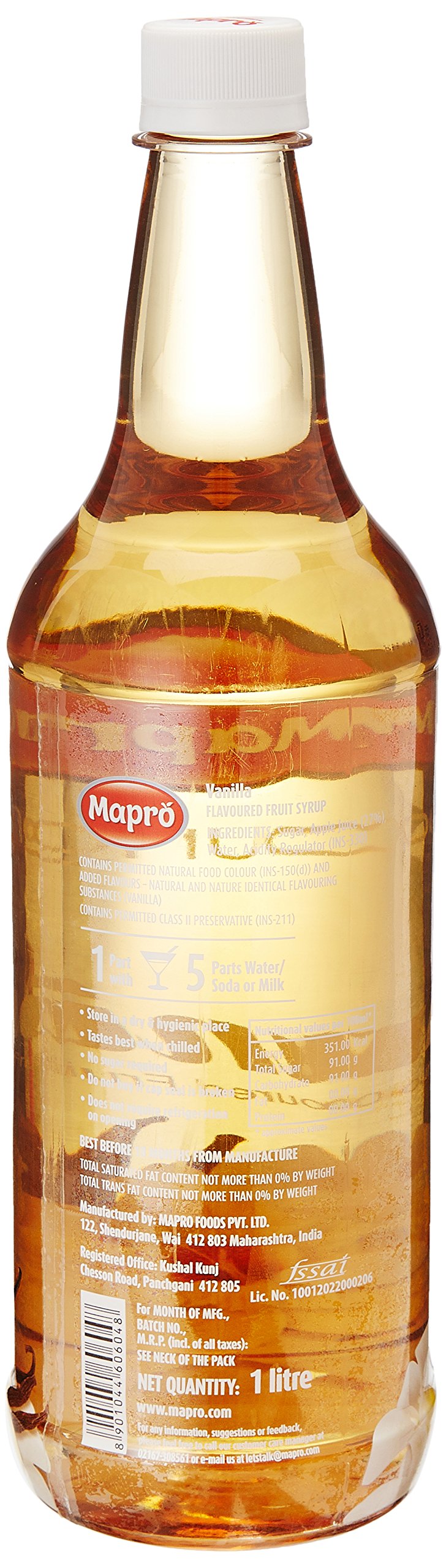 Mapro Vanilla Flavoured Fruit Syrup, 1L: Buy Online in INDIA at desertcart