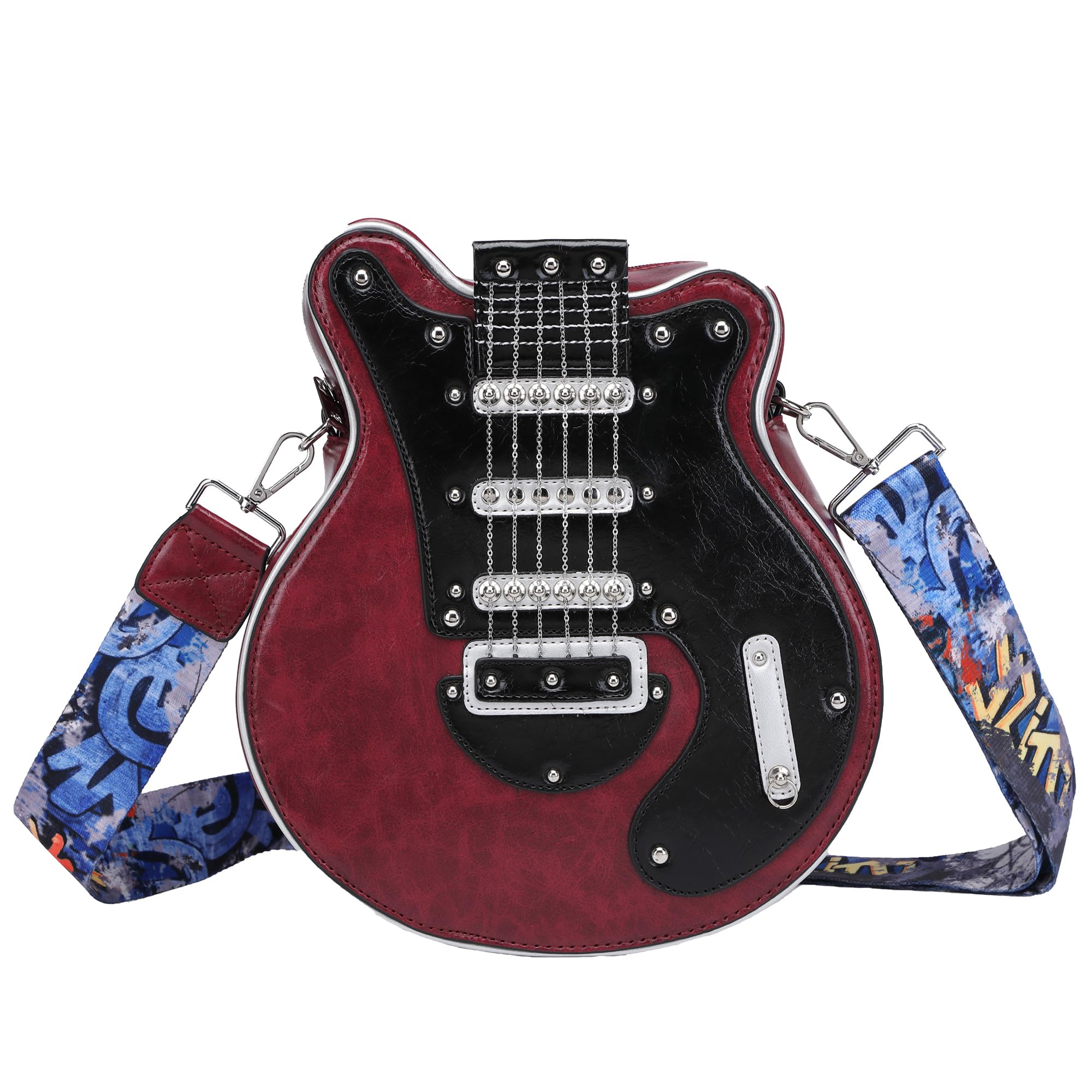 Amazon.com: OMELUMO Guitar Purse Music Trendy Crossbody Shoulder Bag ...