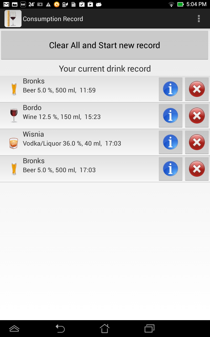 Blood Alcohol Content Calculator and Tracker - App on the Amazon Appstore