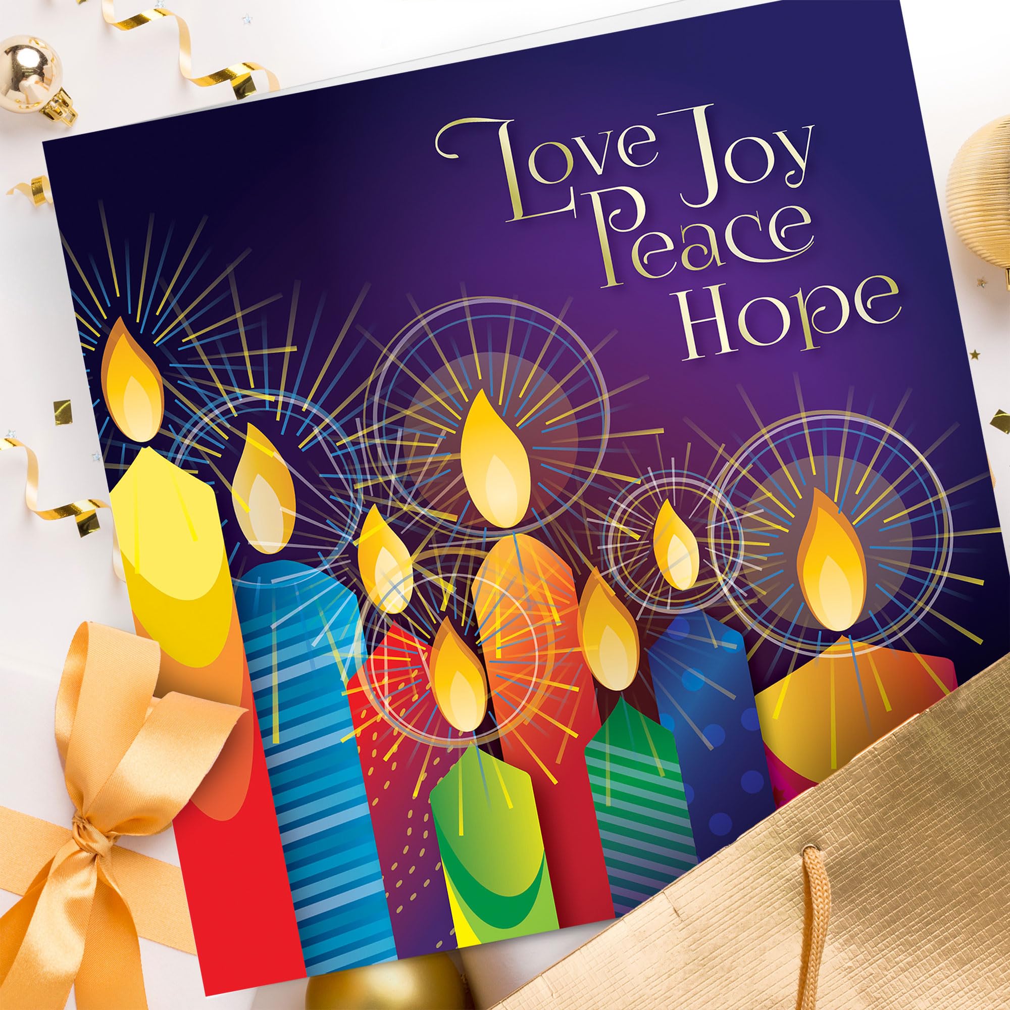 Christian Christmas cards, pack of 10 -Love, Joy, Peace Christmas cards ...