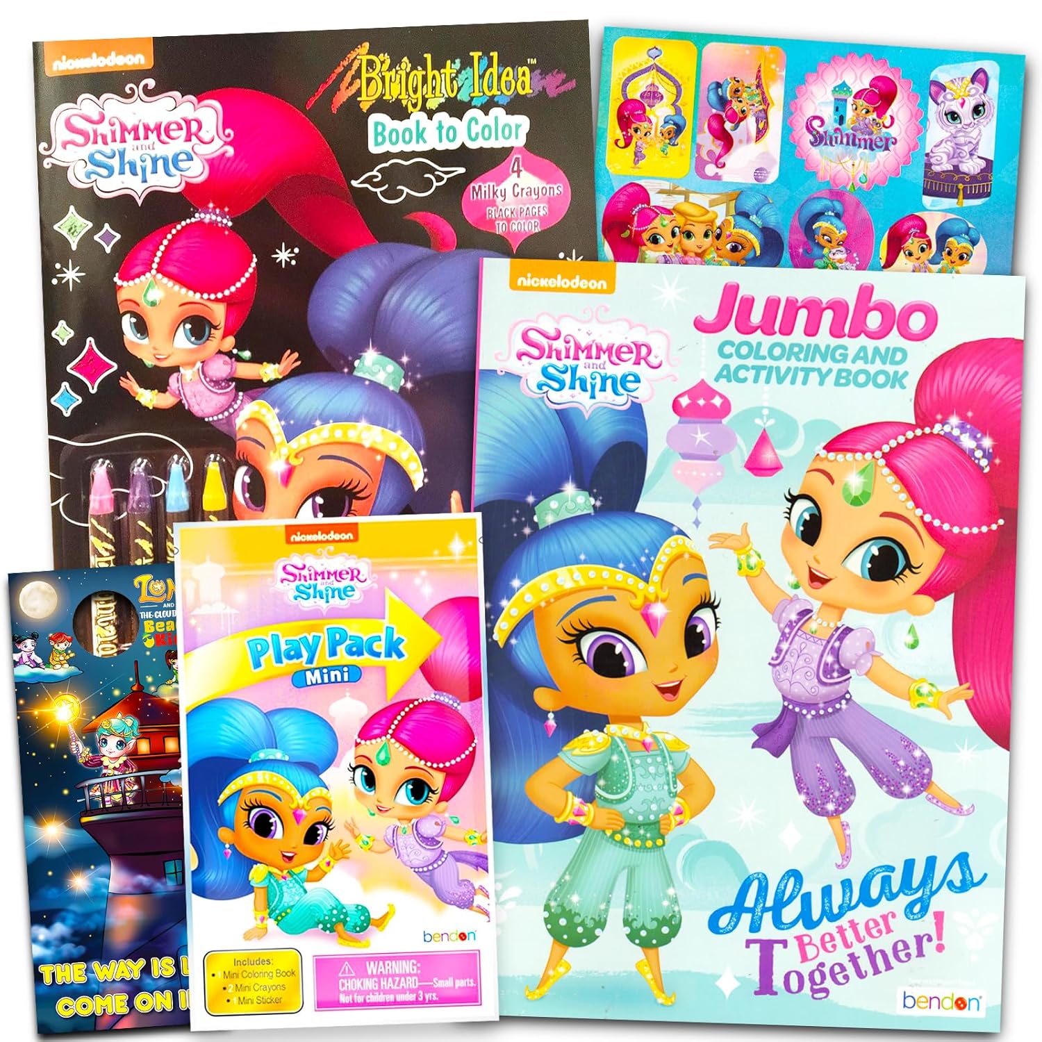 Shimmer and Shine Coloring Book Super Set for Kids - Bundle with 3 ...