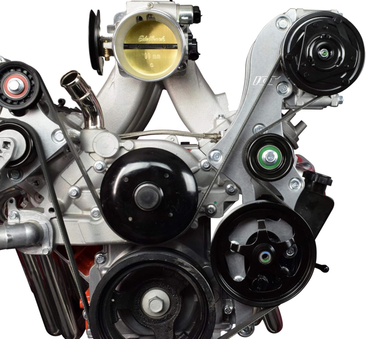 Amazon.com: ICT Billet S10 LS Swap A/C Compressor and Power Steering ...