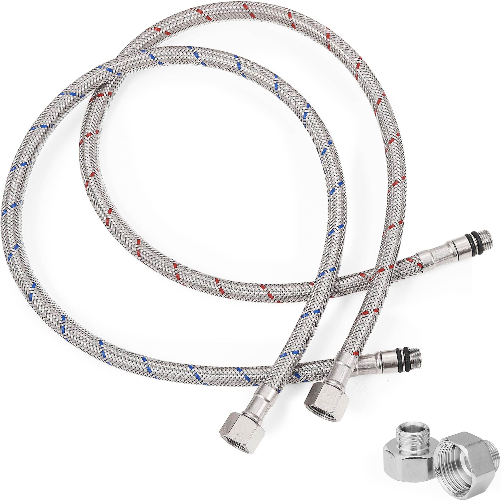 HOIGY 30 Inch Faucet Supply Lines, Bathroom Kitchen Water Supply Line 3 ...